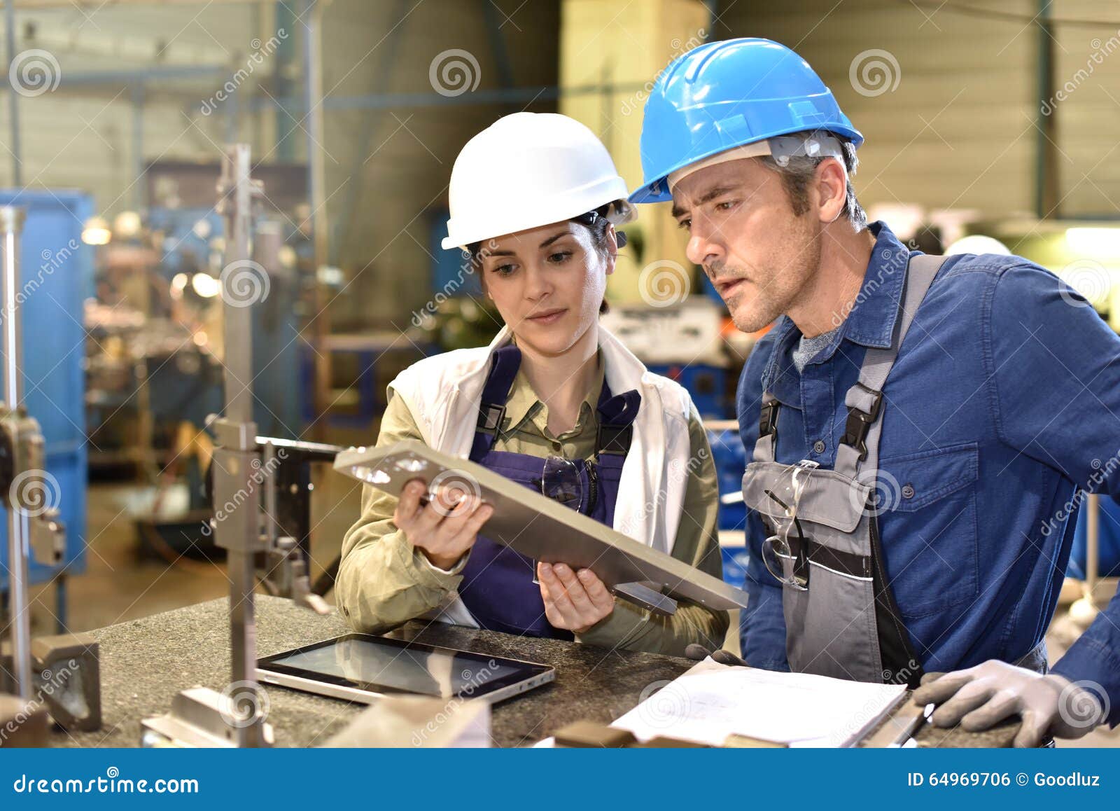 Metallurgic Workers at Workshop Stock Photo - Image of metal ...
