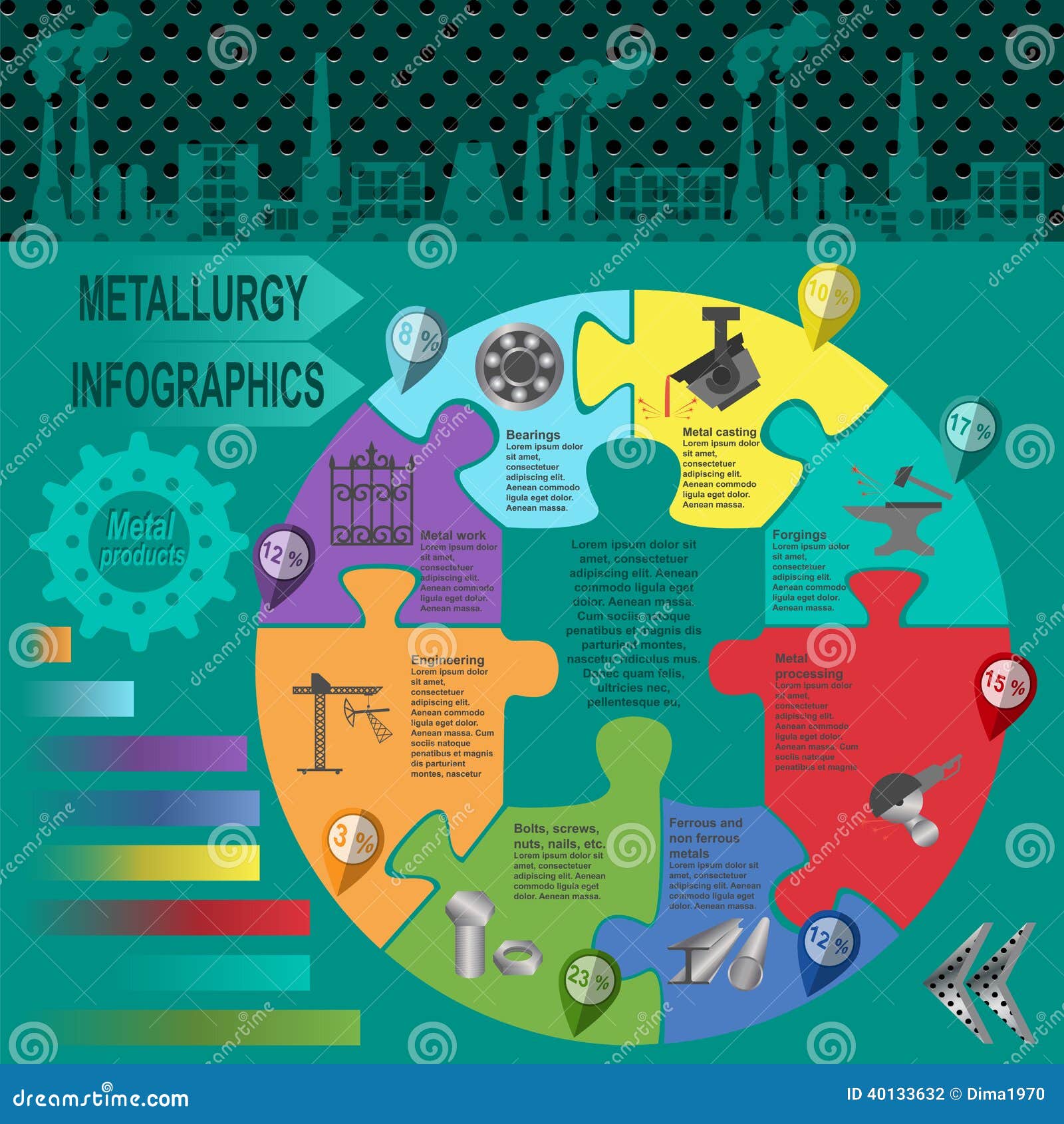 Metallurgical Industry Info Graphics Stock Vector - Illustration of ...