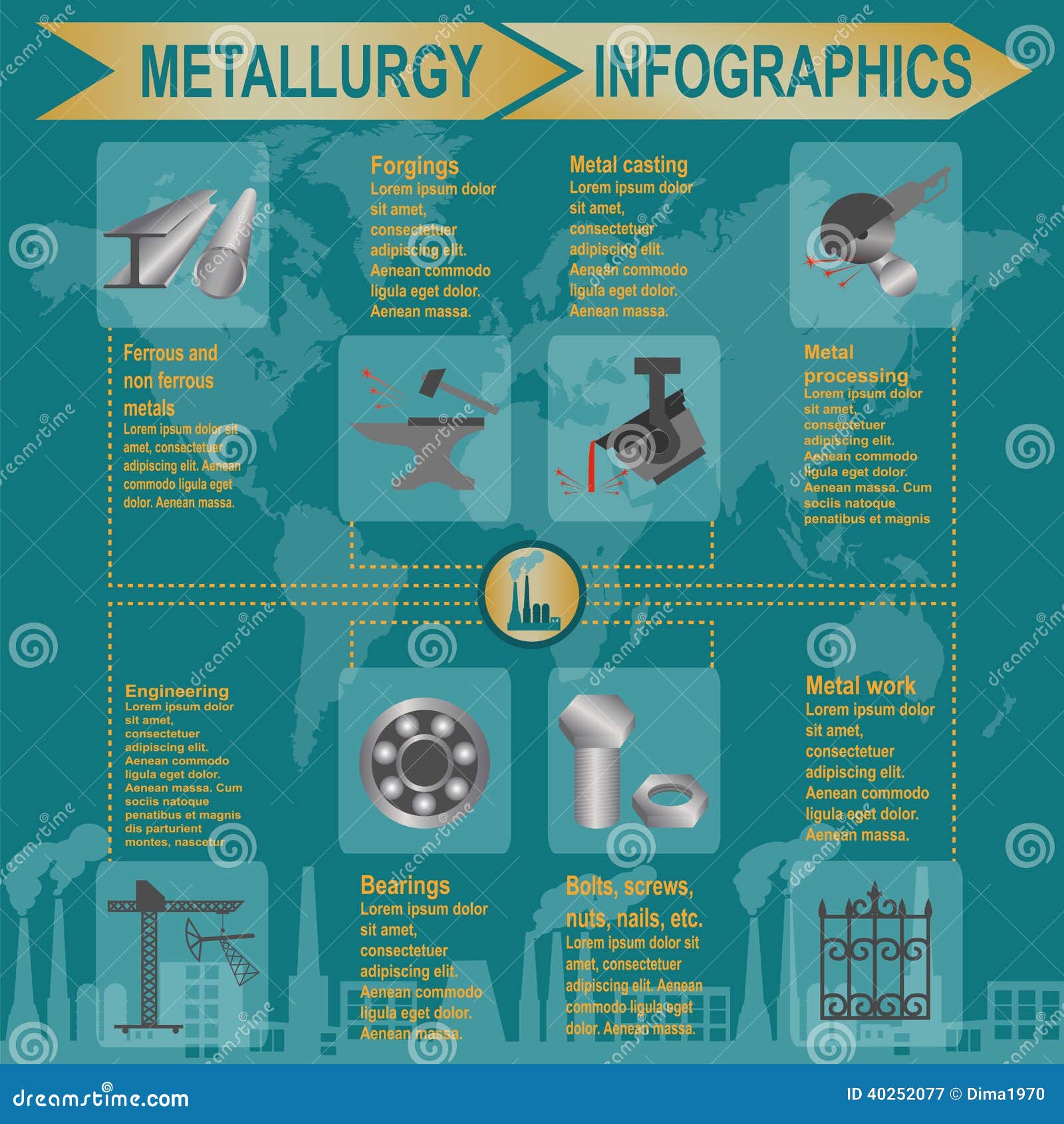 Metallurgical Industry Info Graphics Stock Vector - Illustration of ...
