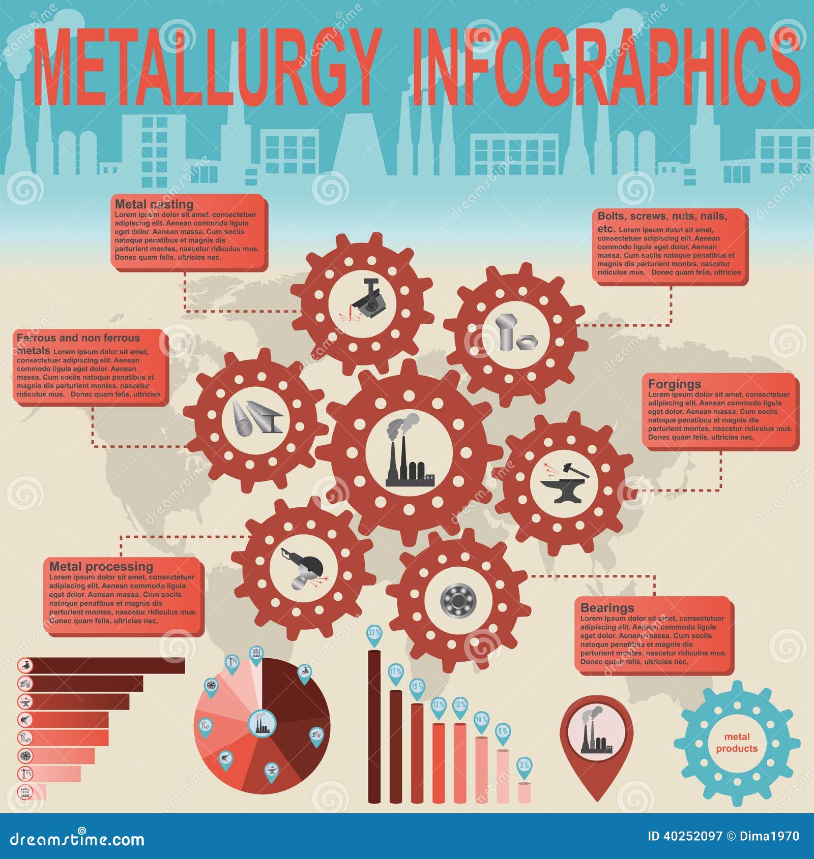 Metallurgical Industry Info Graphics Stock Vector - Illustration of ...