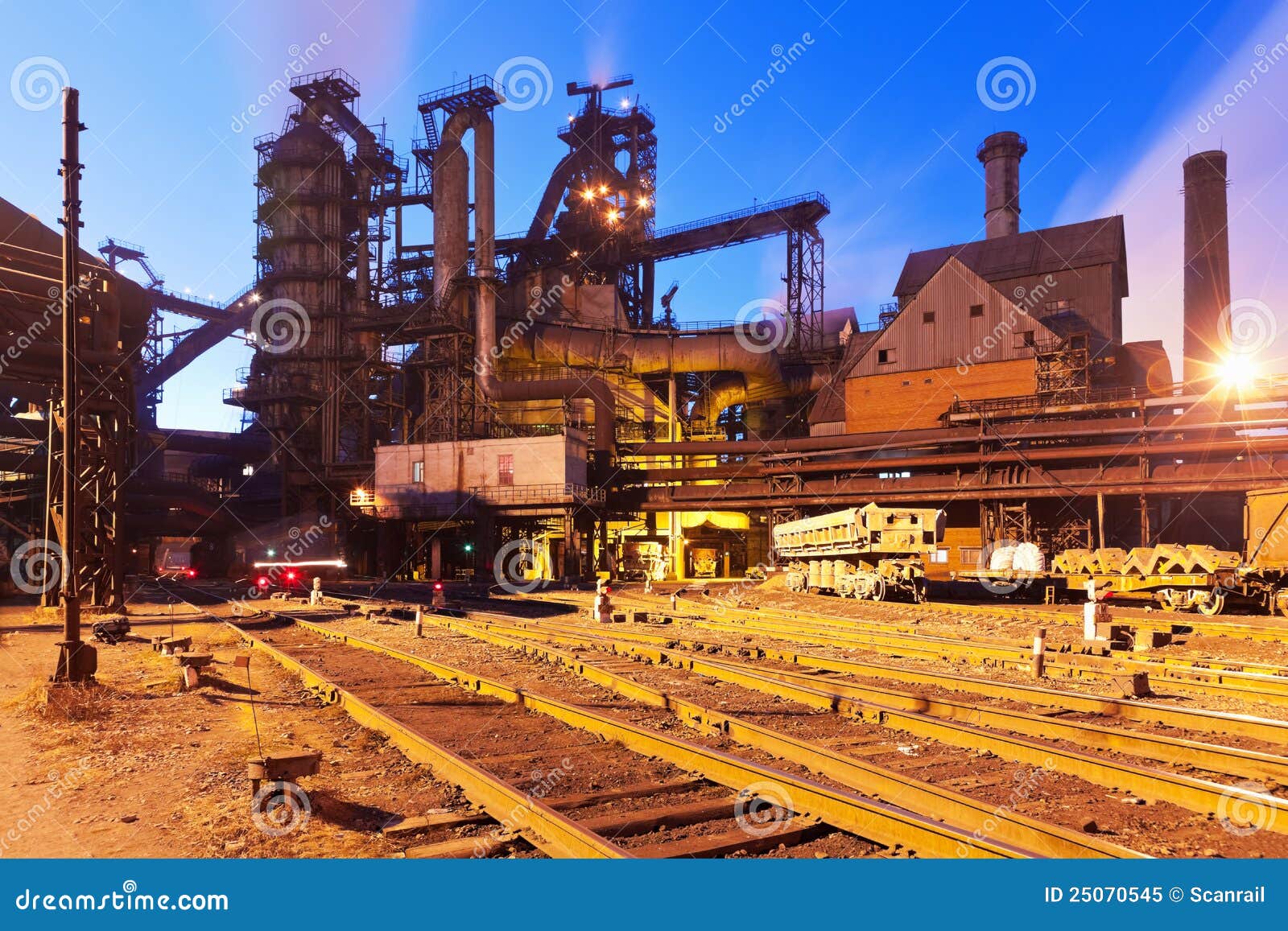 Metallurgical plant stock image. Image of framework, construction ...