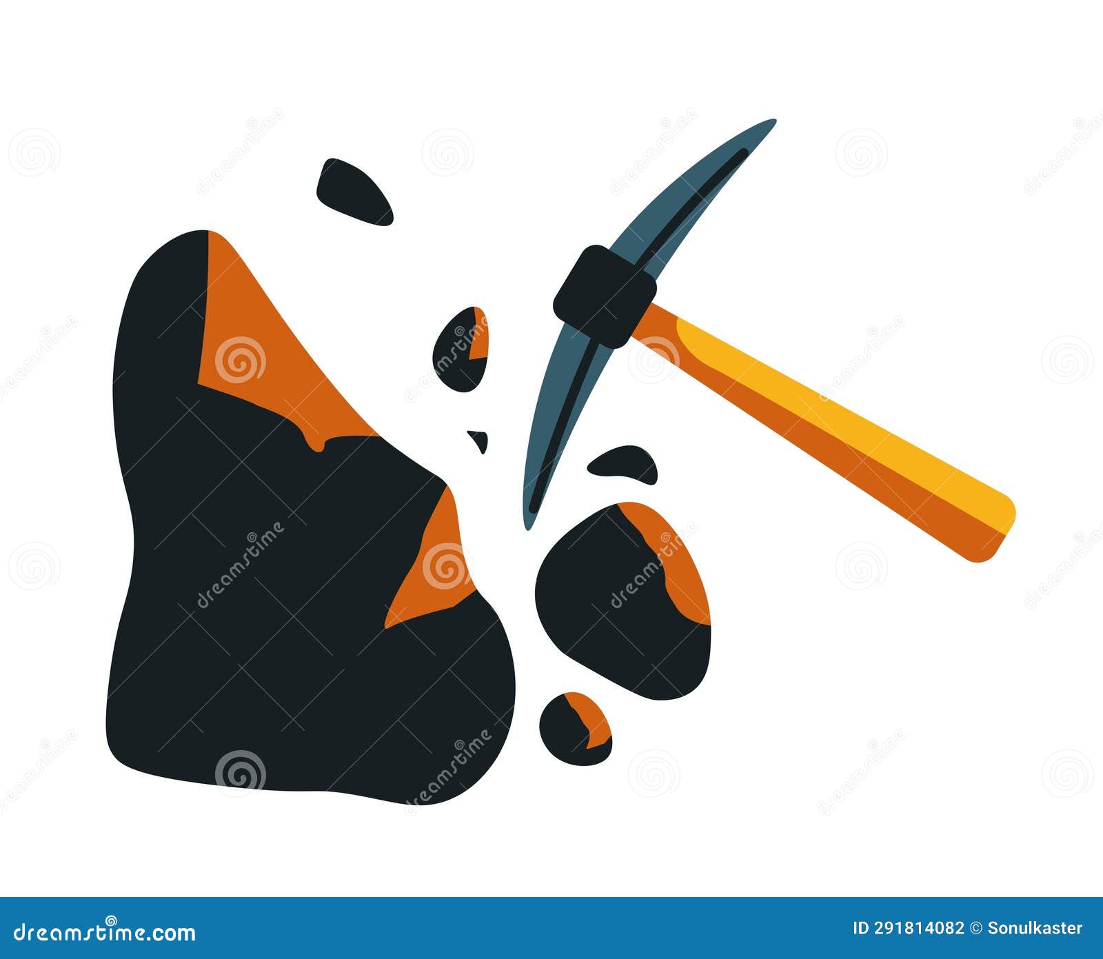 Metallurgy Material, Mining Coal for Metal Vector Stock Vector ...