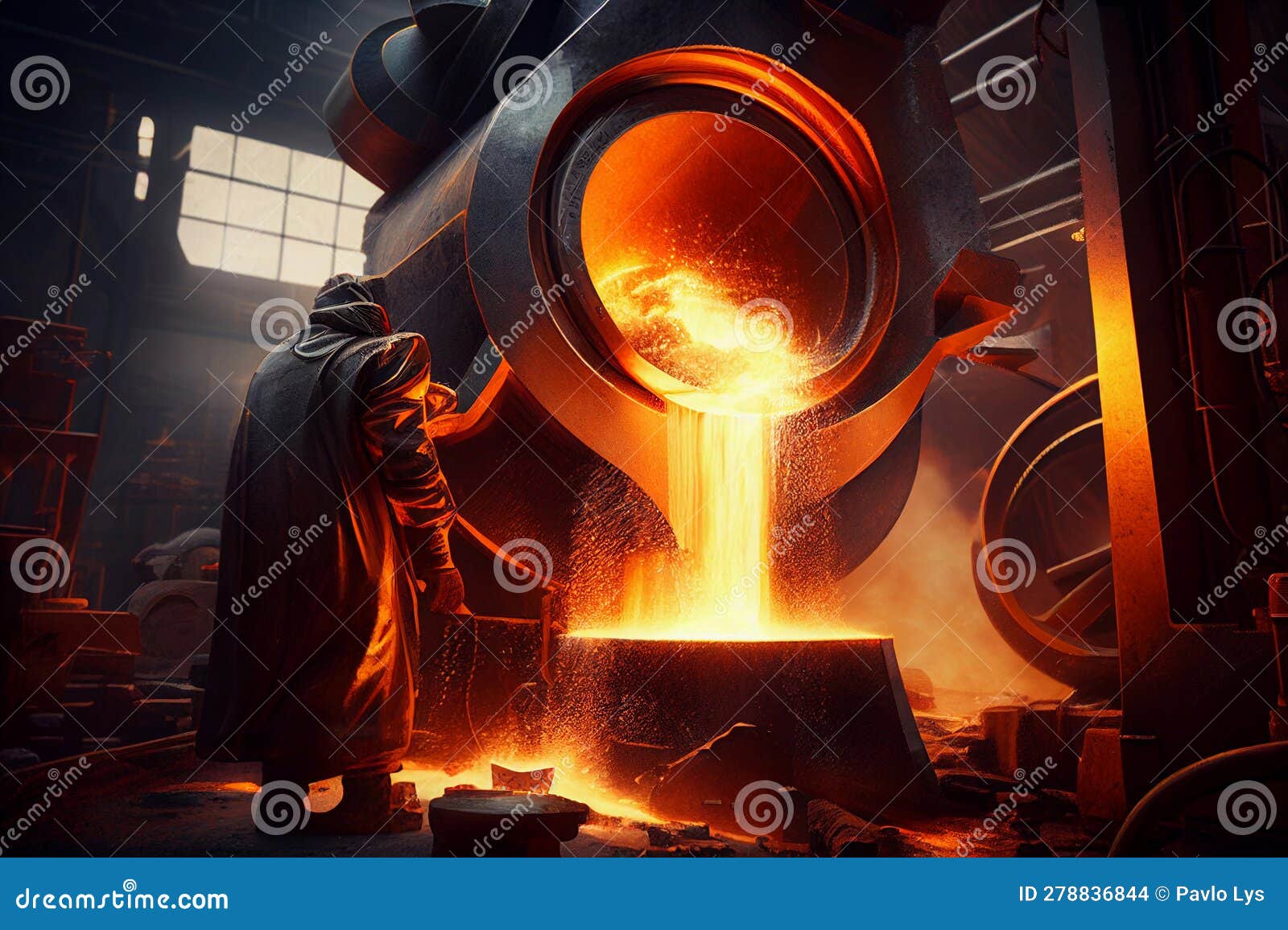 Metallurgy and Metal Smelting. AI Generated Stock Illustration ...