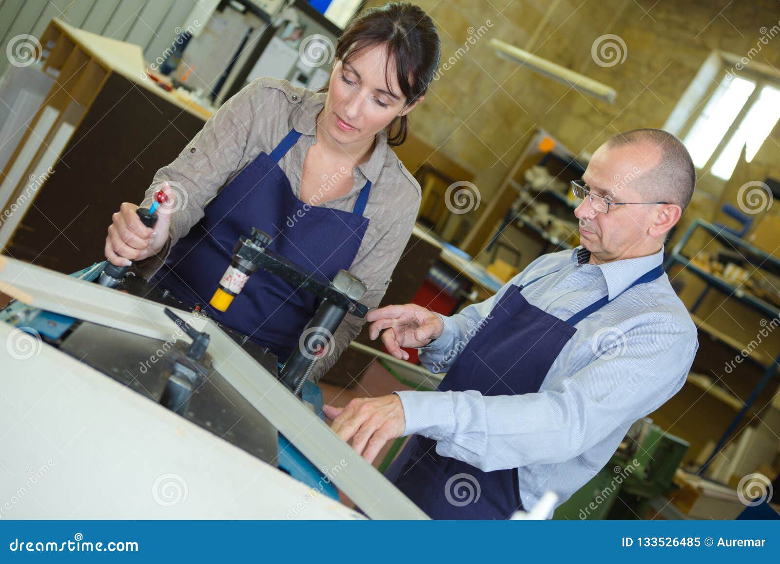 Metallurgy Workers in Workshop Stock Image - Image of production, steel ...