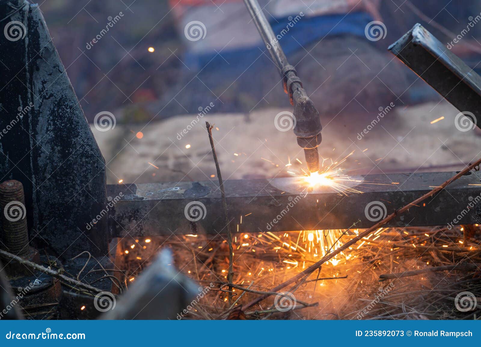 Metals are Often Cut with a Cutting Torch Stock Image - Image of ...