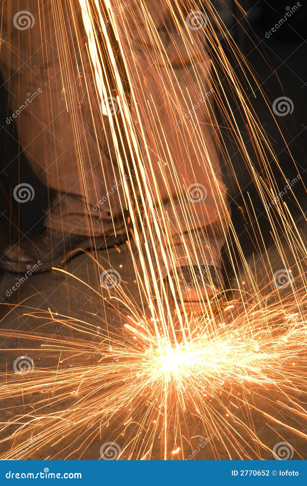 Metalsmith Creating Sparks. Stock Photo - Image of person, borax: 2770652