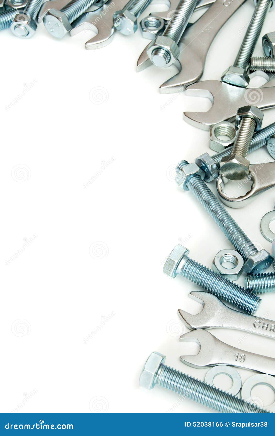 Metalwork. Metal Fixture, Spanner On A White Stock Image ...