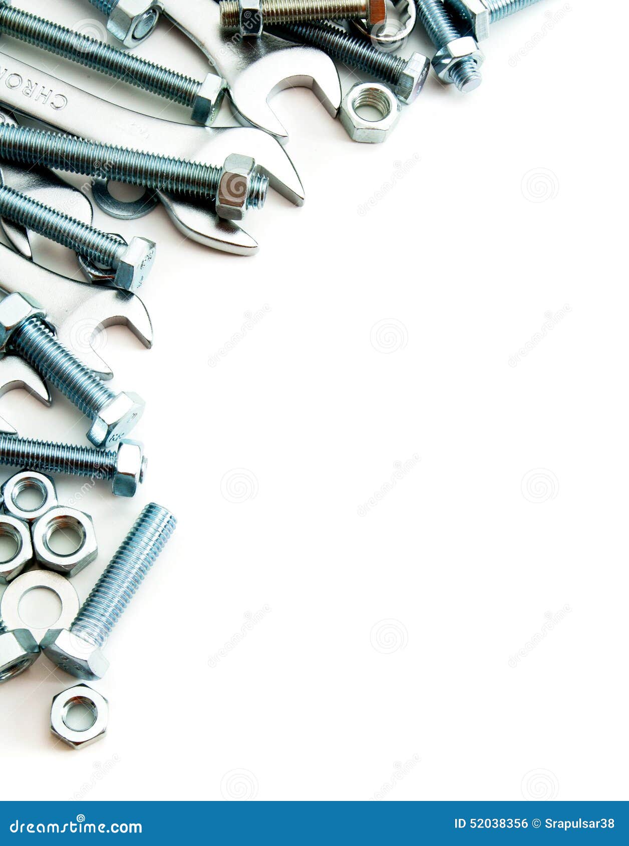 Metalwork. Metal Fixture, Spanner On A White Stock Image ...