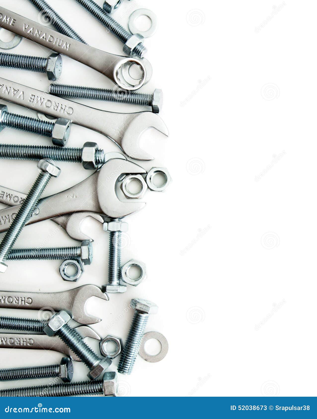 Metalwork. Metal Fixture, Spanner On A White Stock Image ...