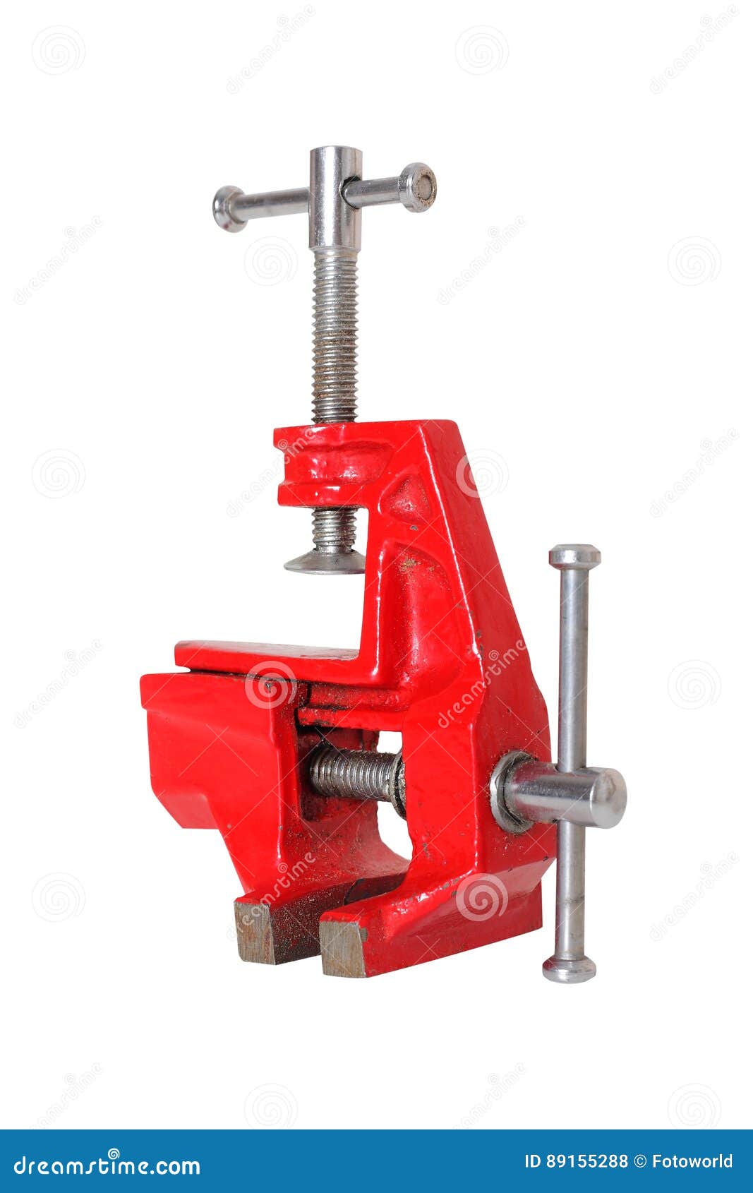 The Metalwork Tool - Red a Vise. Isolated Stock Photo - Image of ...