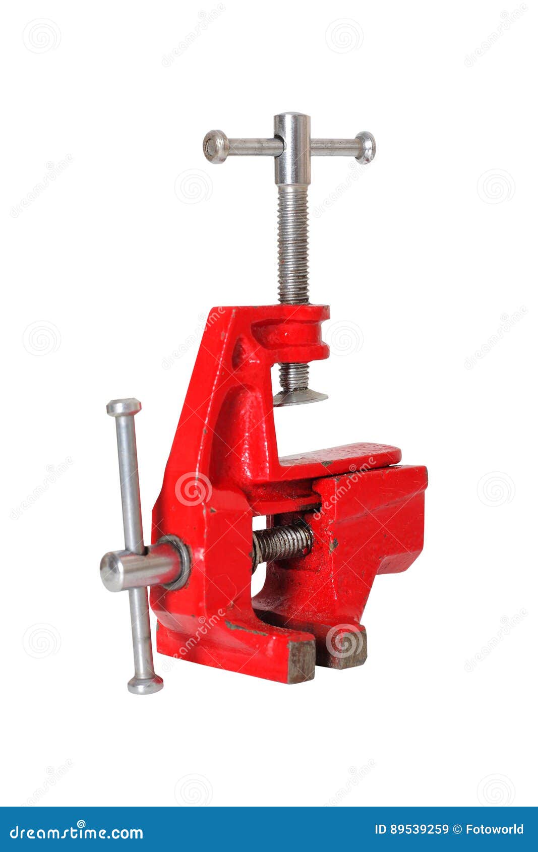 The Metalwork Tool - Red a Vise. Isolated Stock Image - Image of ...