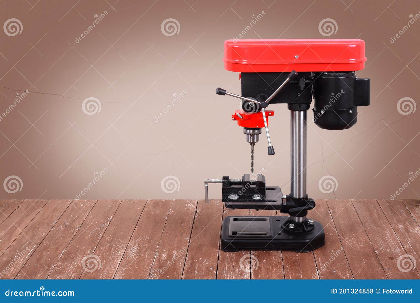 Metalwork Tool - Side View Red New Drill Press Stock Photo - Image of ...