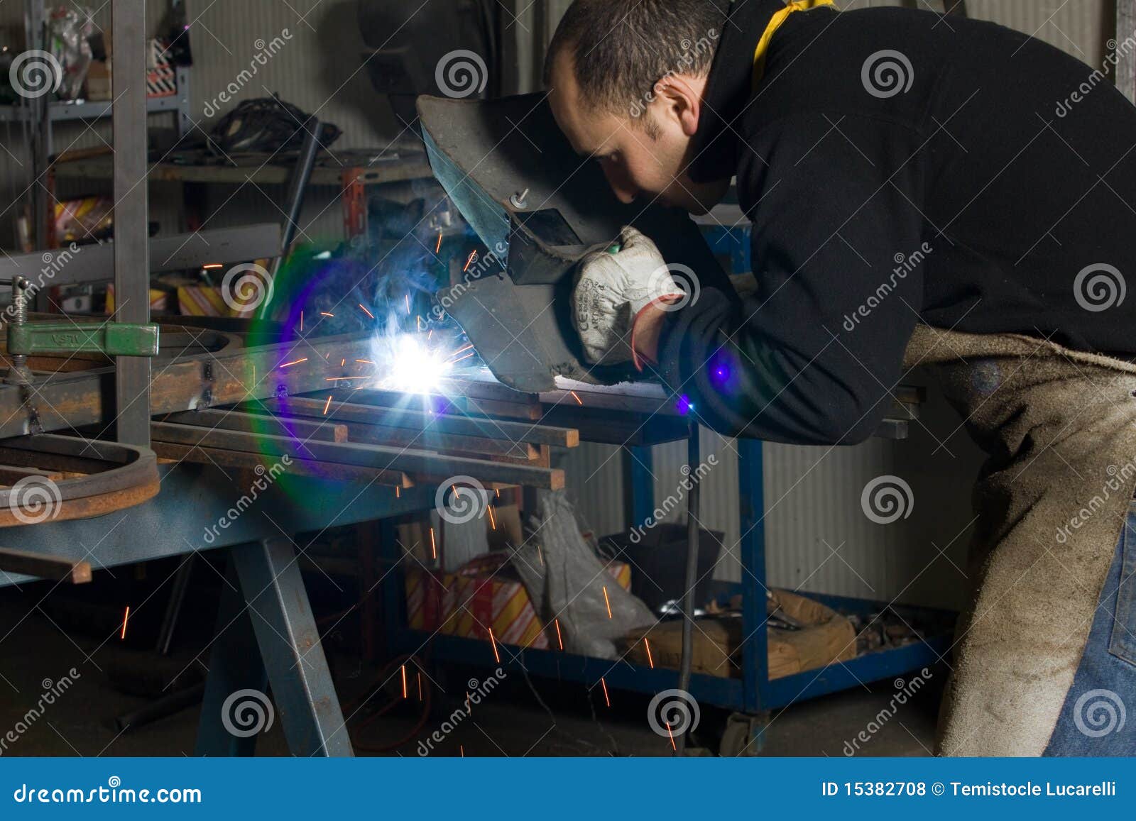 Metalworker stock photo. Image of labor, weld, factory - 15382708