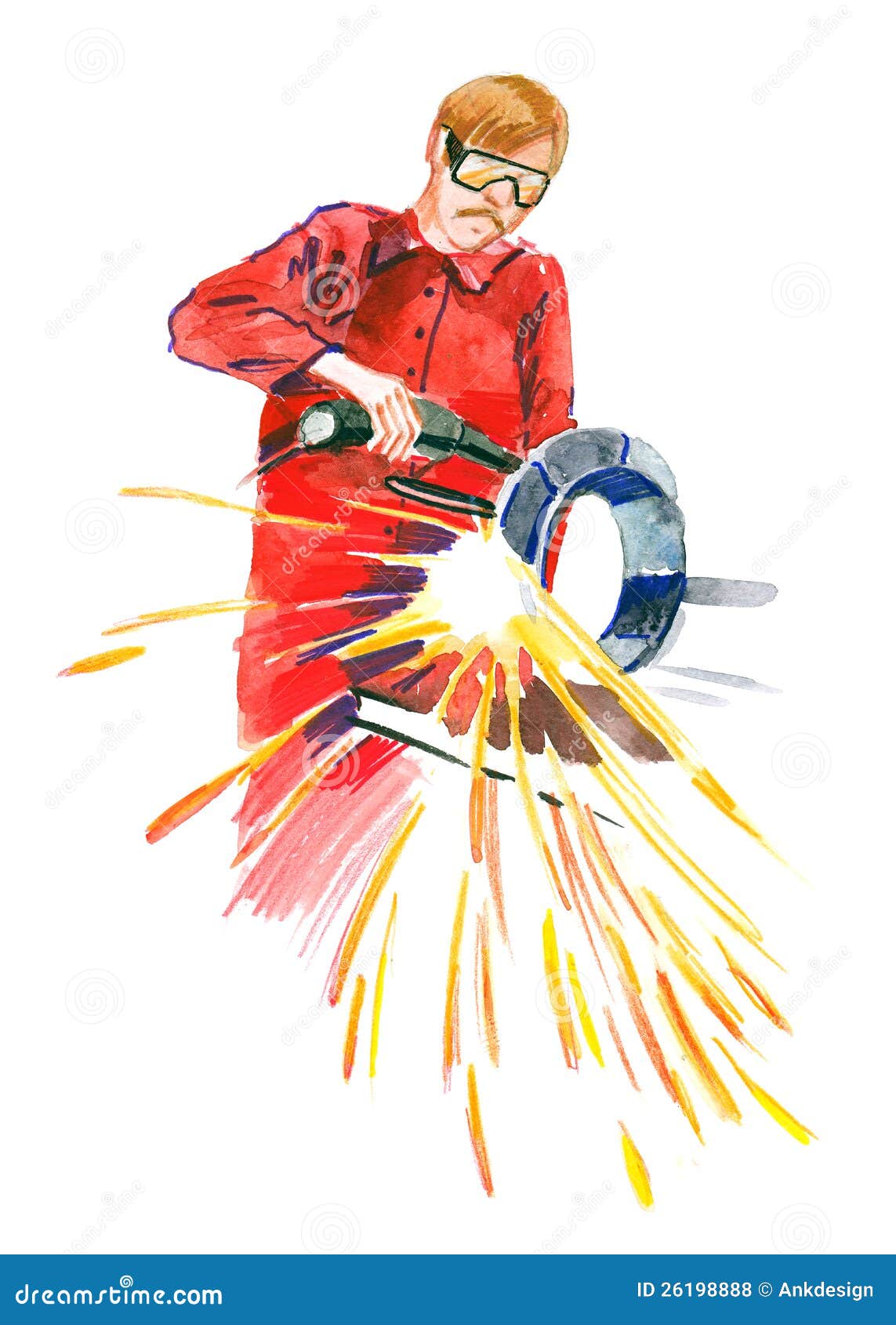 Metalworker stock illustration. Illustration of iron - 26198888