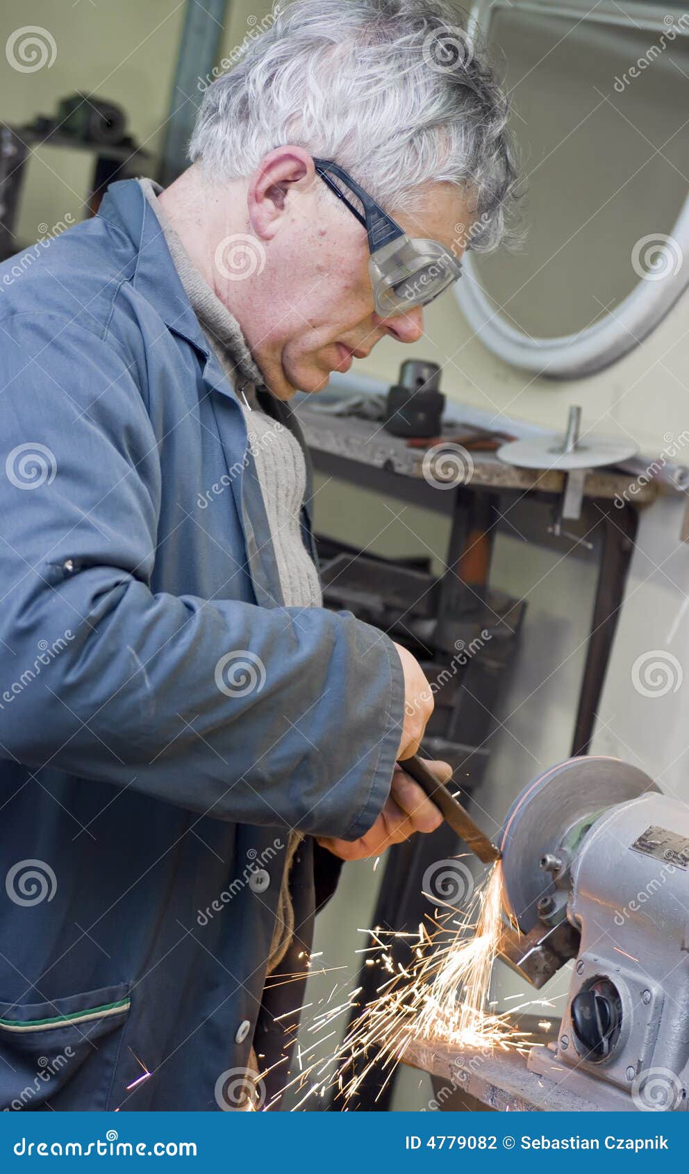 Metalworker filing stock photo. Image of cutter, craftsmanship - 4779082