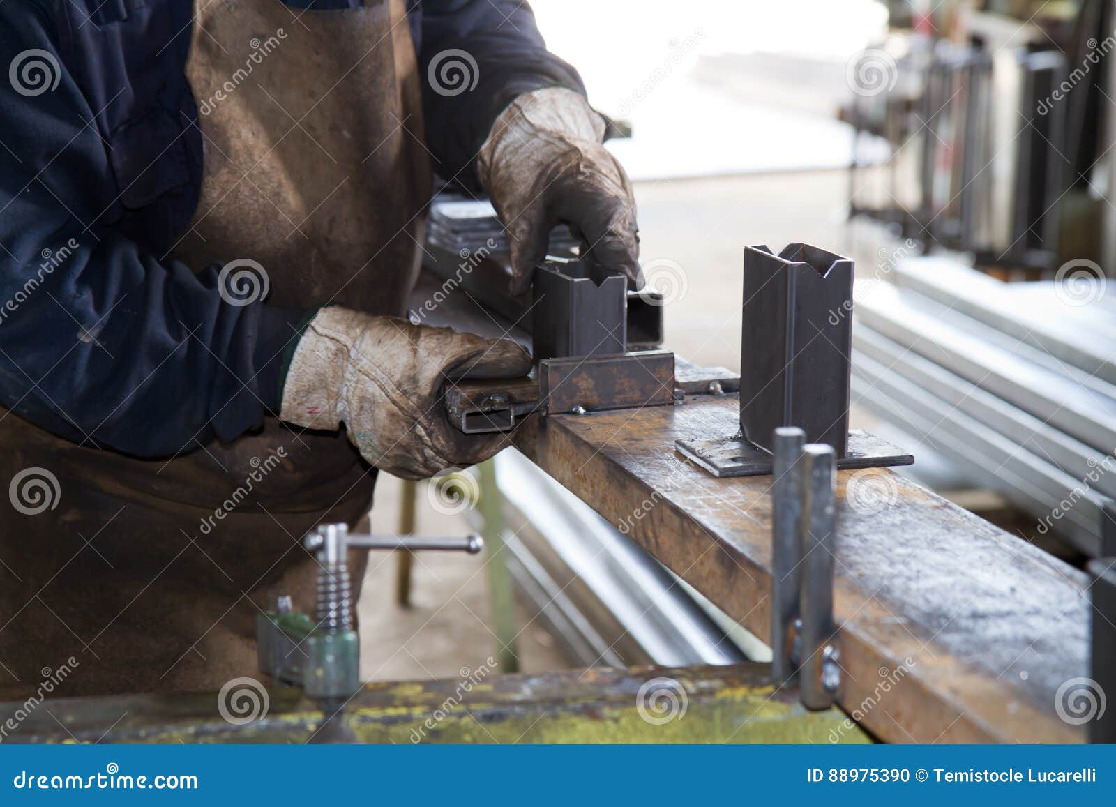 Metalworker in His Workshop Stock Photo - Image of welding, forge: 88975390