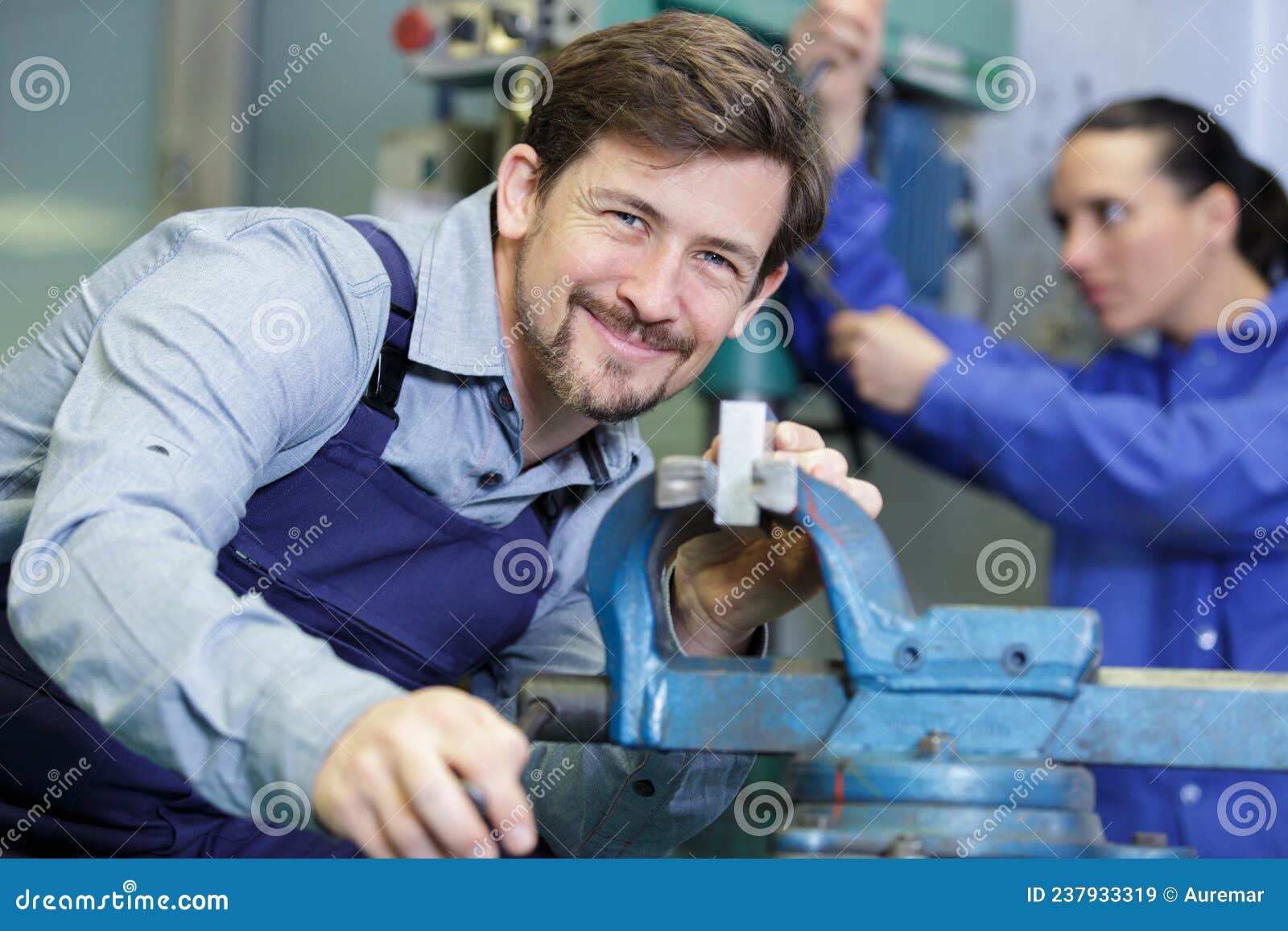 Metalworker Tightening A Bolt Or Clamp Royalty-Free Stock Photography ...