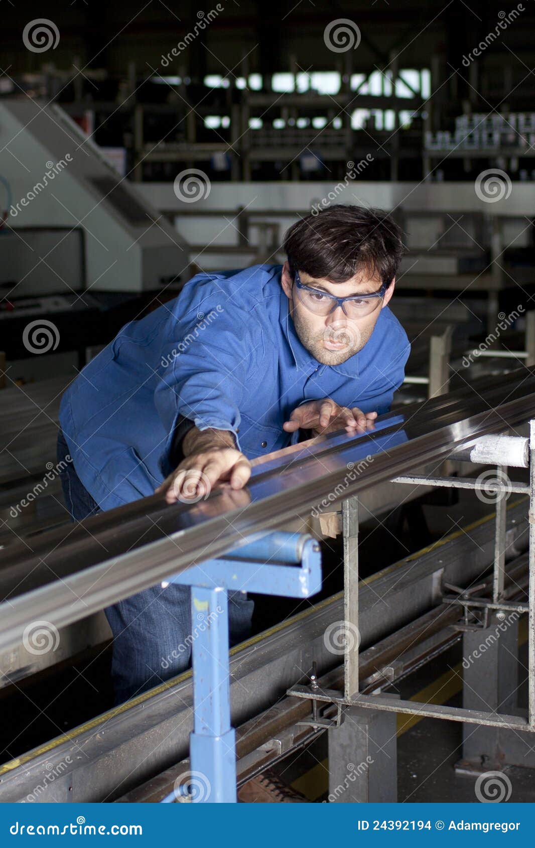Metalworker Working in Fabric Stock Photo - Image of industry ...