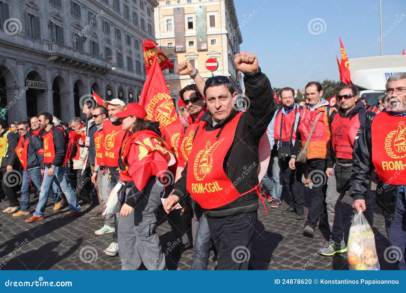 Metalworkers General Strike in Italy Editorial Image - Image of protest ...