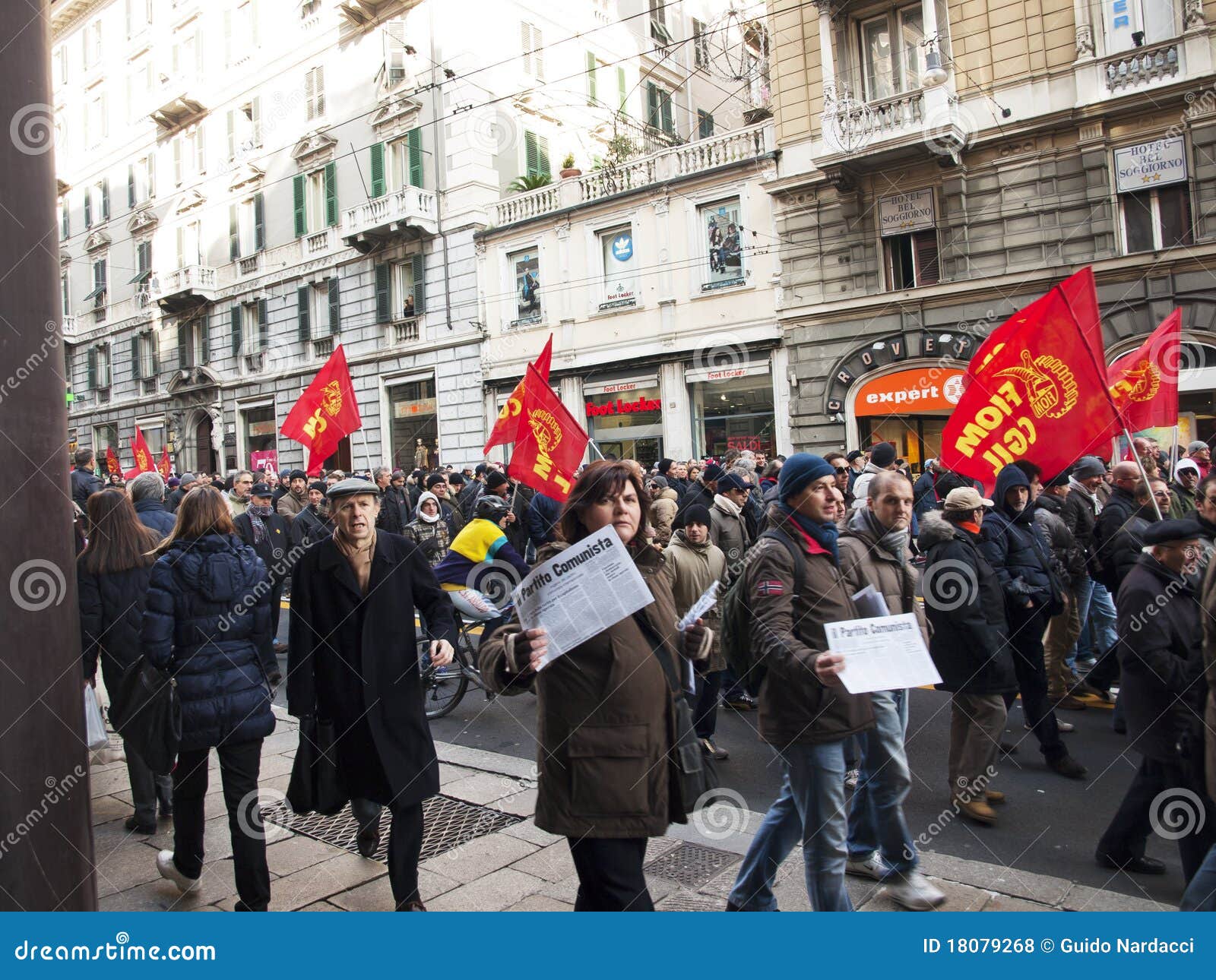 Metalworkers Strike in Genoa Editorial Stock Photo - Image of trade ...