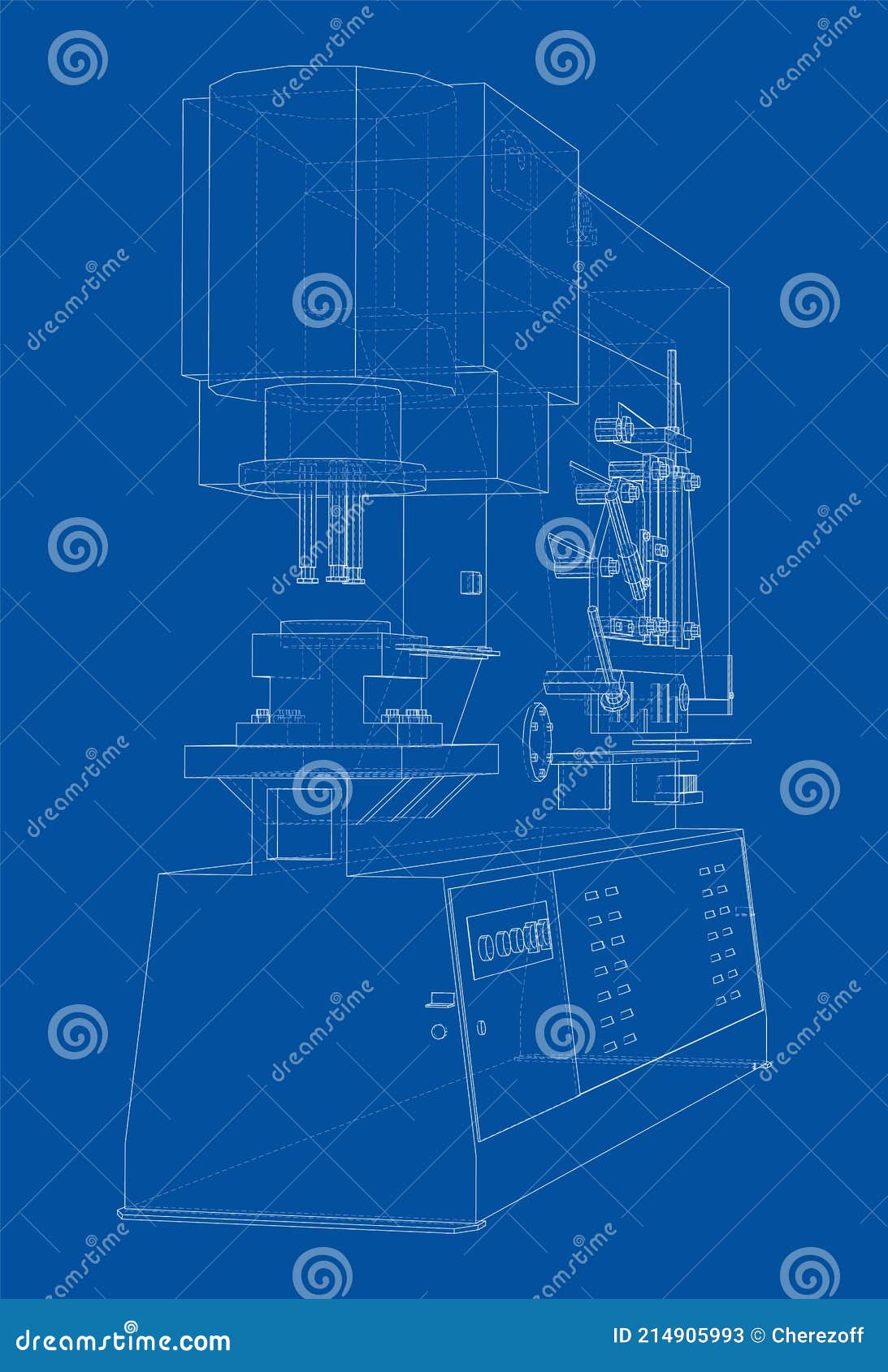 Metalworking CNC Machine. Vector Stock Vector - Illustration of ...