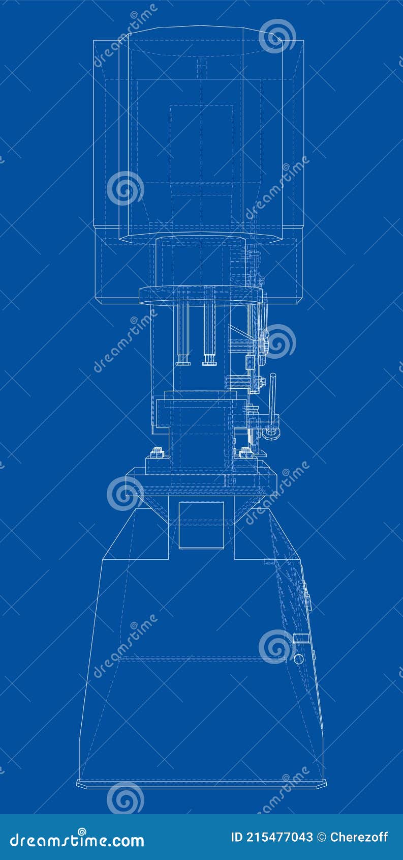 Metalworking CNC Machine. Vector Stock Vector - Illustration of ...