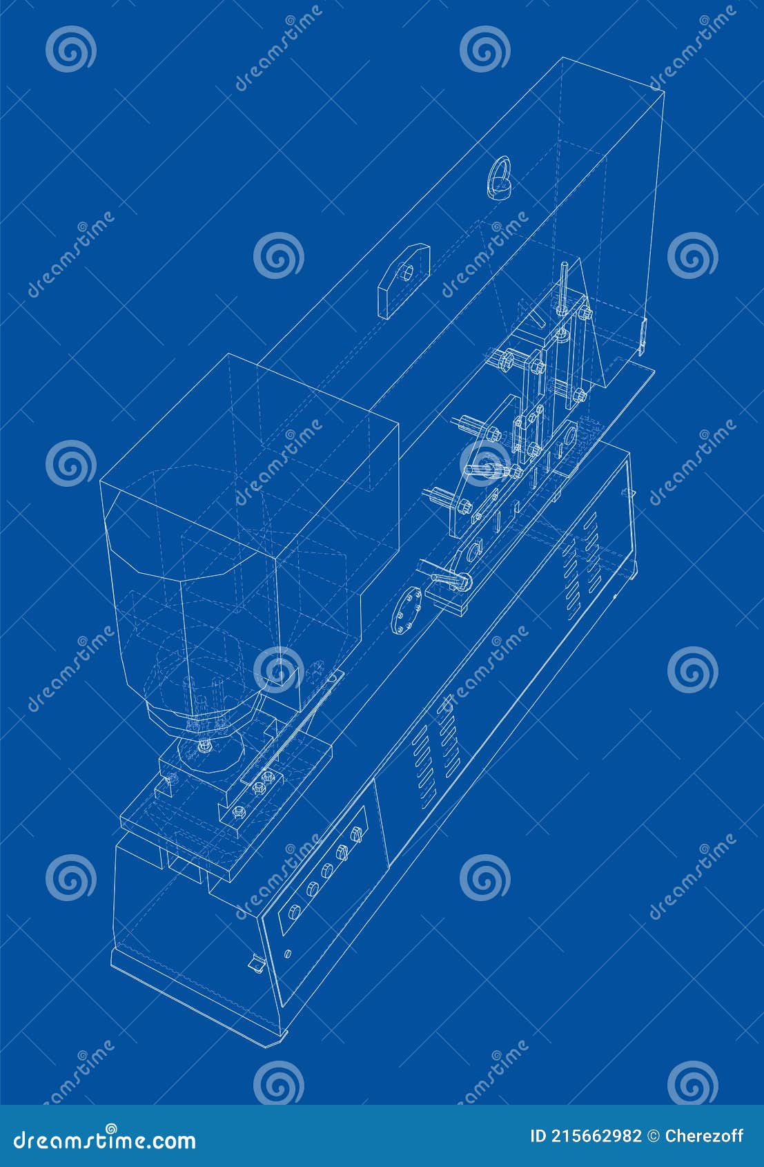Metalworking CNC Machine. Vector Stock Vector - Illustration of metal ...
