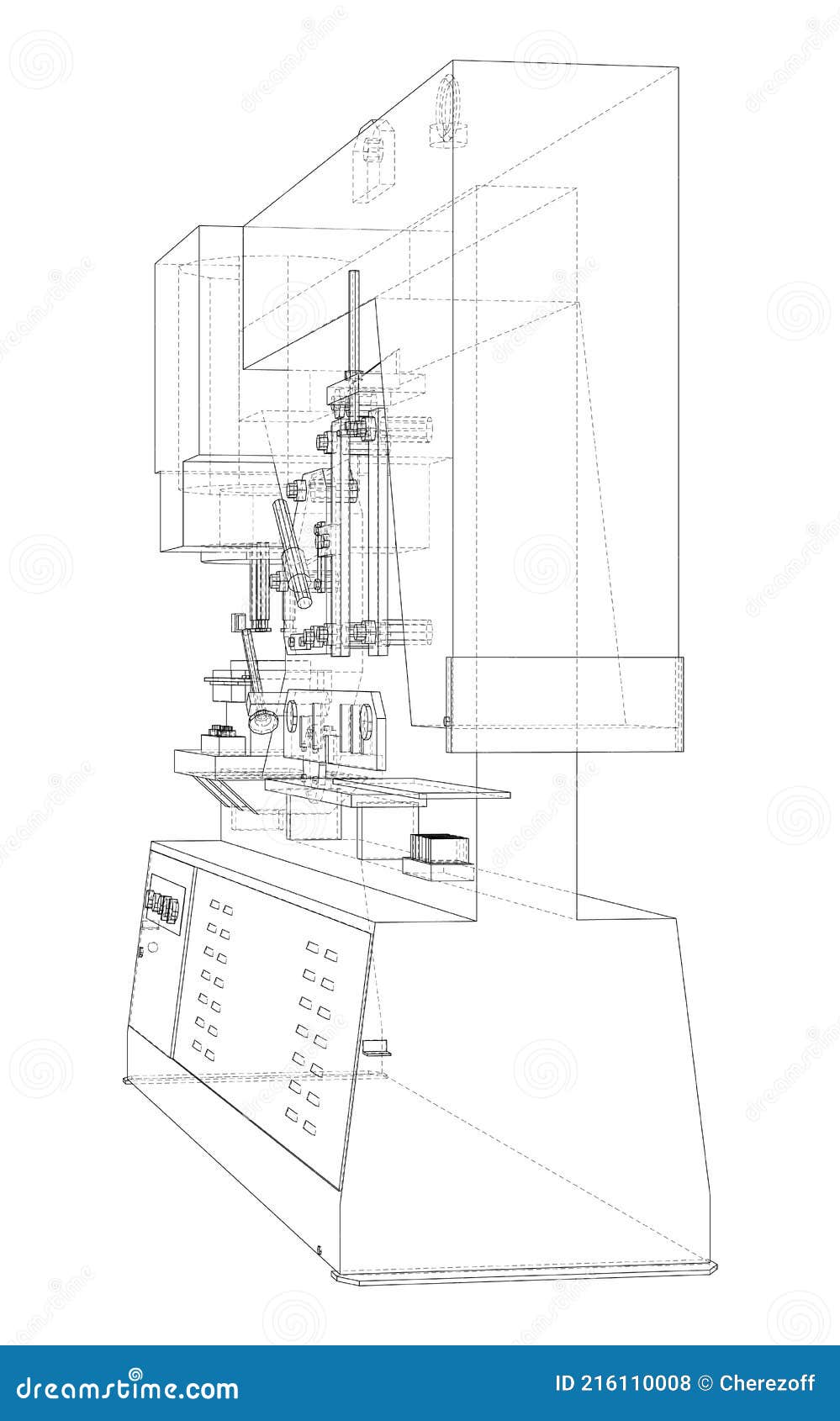 Metalworking CNC Machine. Vector Stock Vector - Illustration of design ...