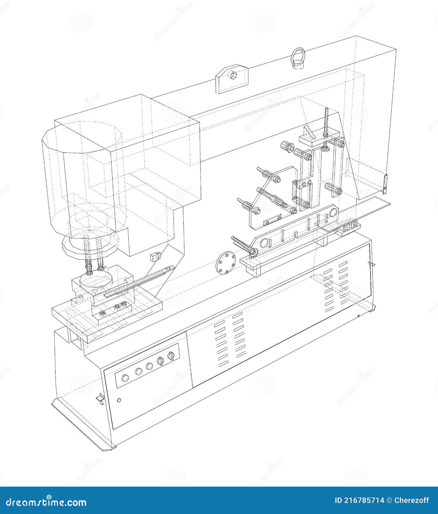Metalworking CNC Machine. Vector Stock Vector - Illustration of ...