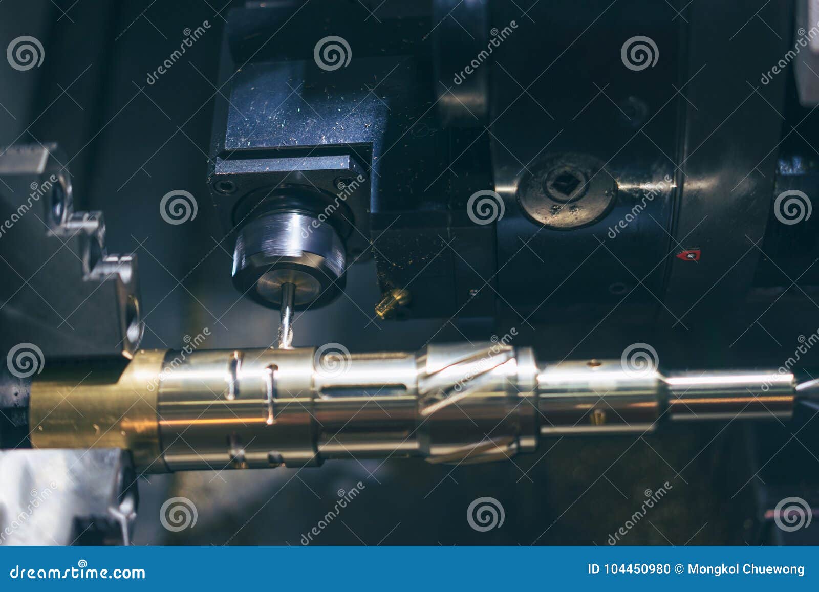 Metalworking CNC Milling Machine. Cutting Metal Modern Processing ...