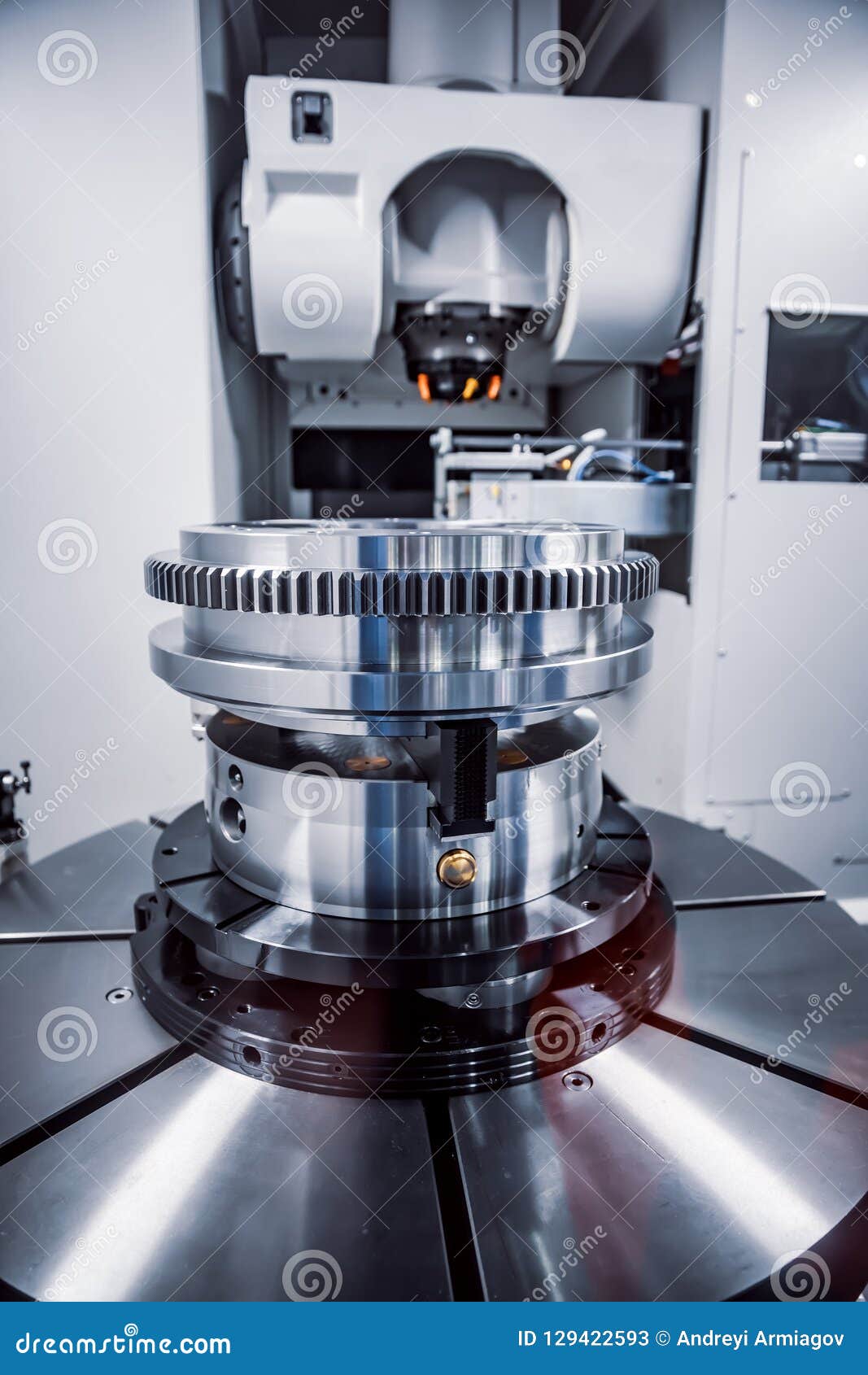 Metalworking CNC Milling Machine. Cutting Metal Modern Processing ...