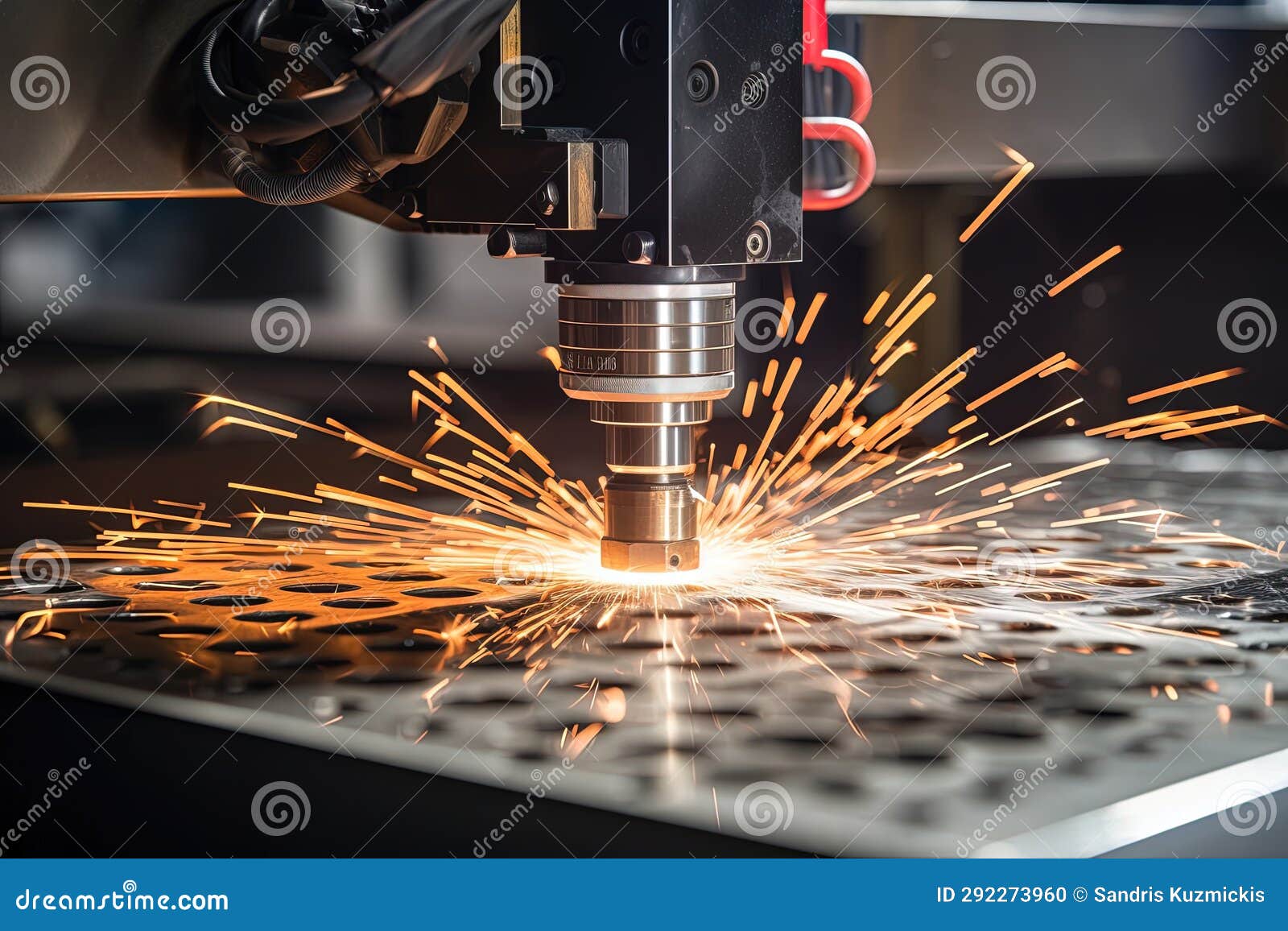 Metalworking CNC Milling Machine. Cutting Metal Modern Processing ...