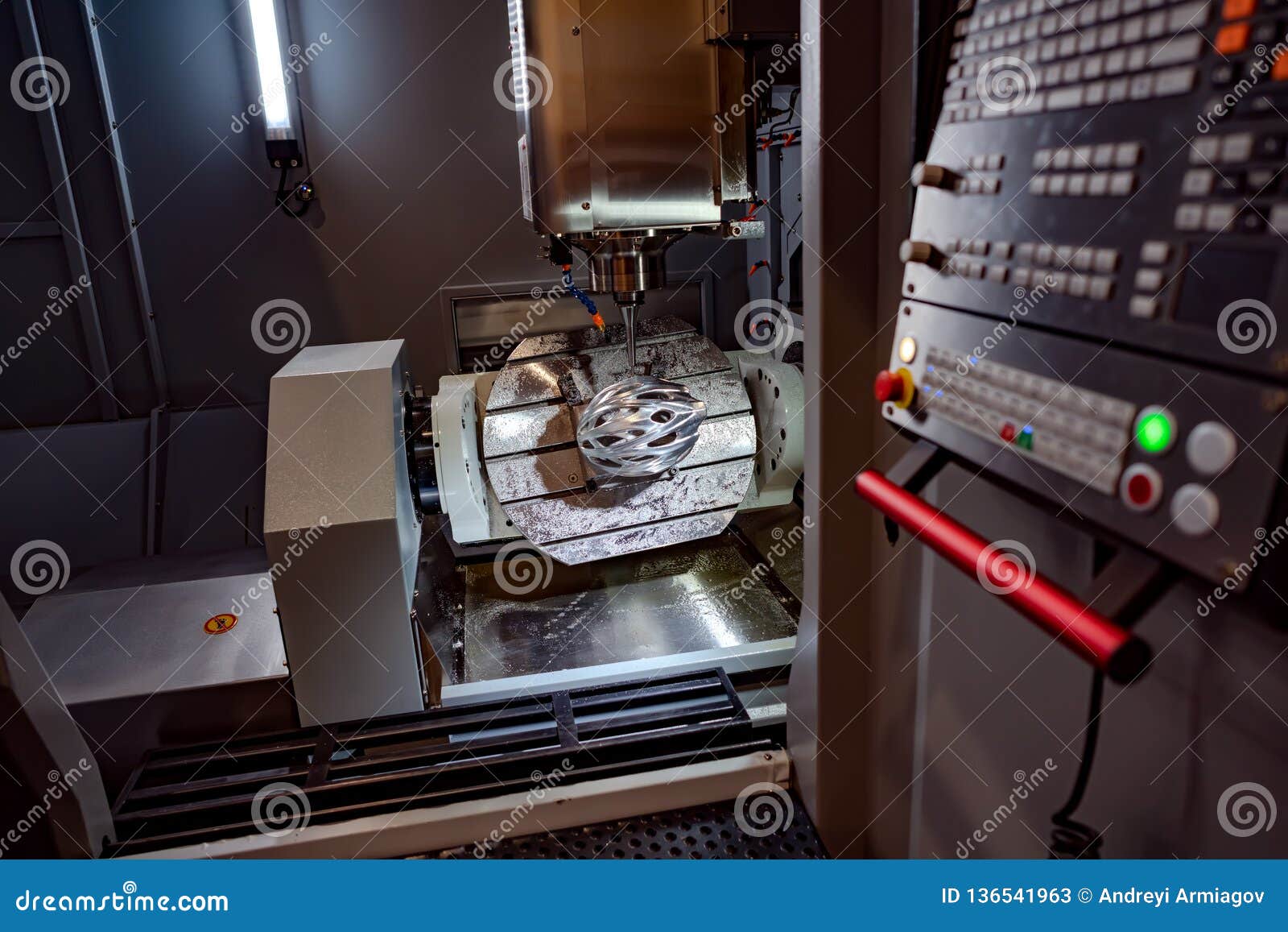 Metalworking CNC Milling Machine Stock Image - Image of metalworking ...
