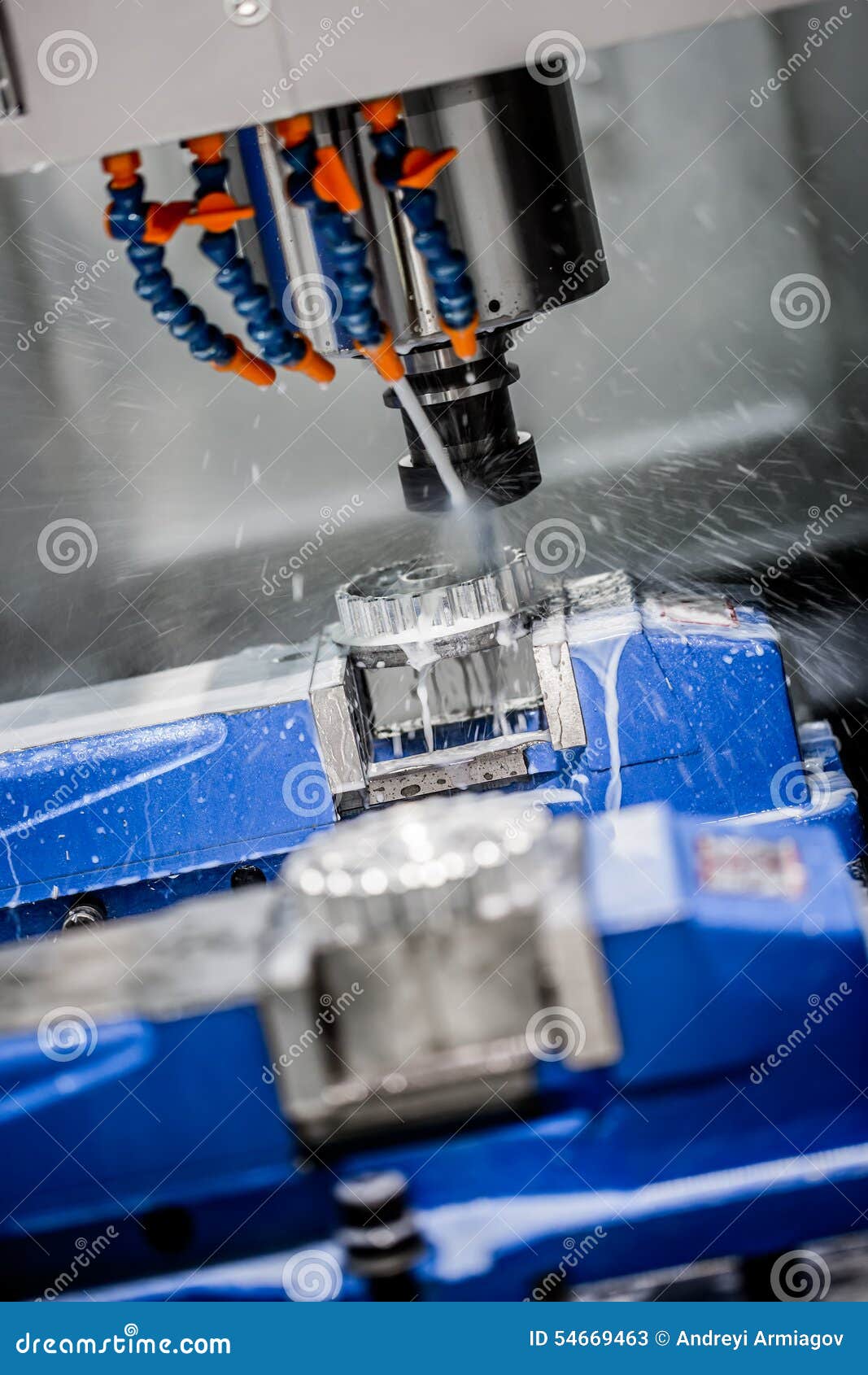 Metalworking CNC Milling Machine. Stock Image - Image of business ...