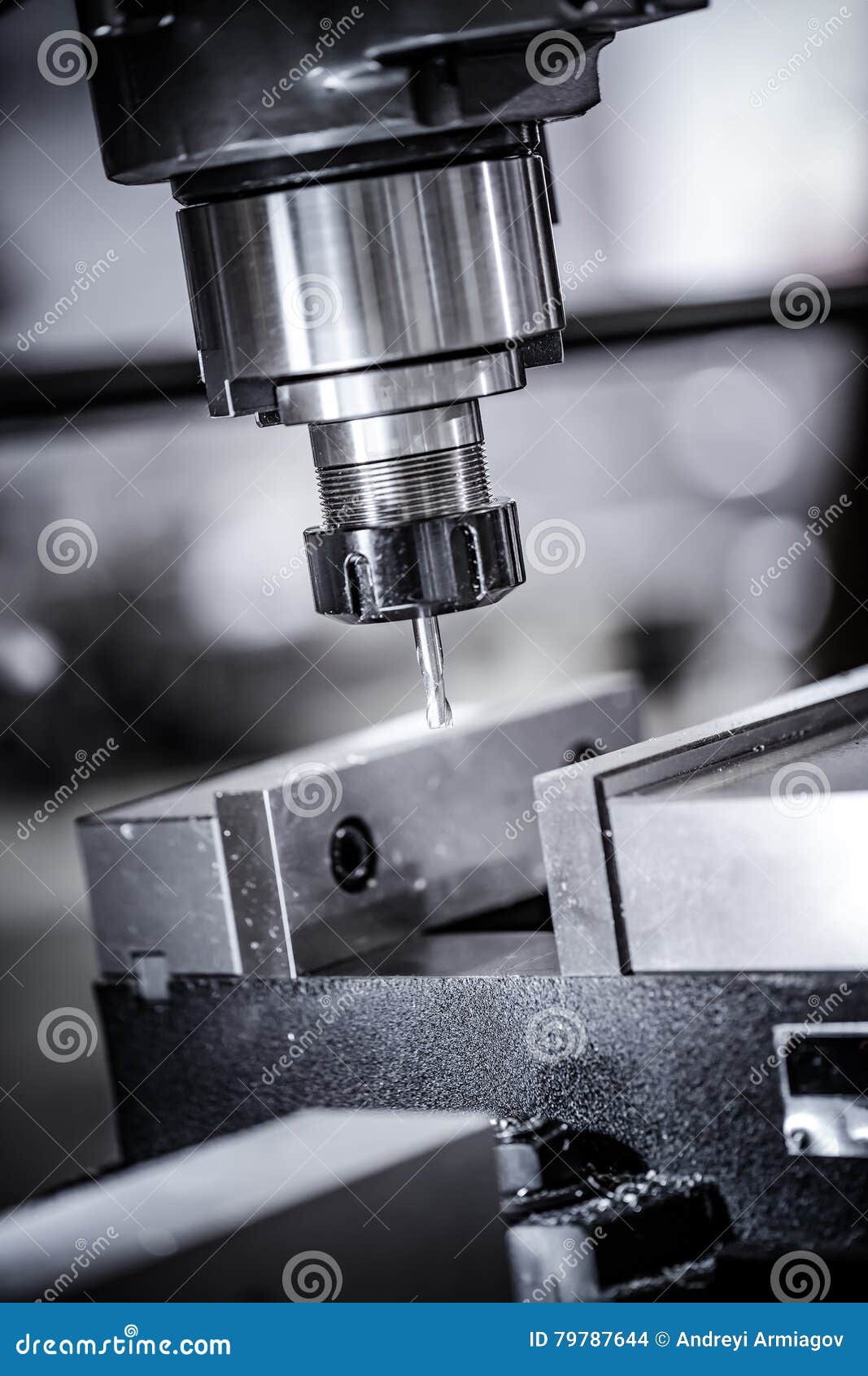 Metalworking CNC Milling Machine. Stock Photo - Image of milling ...