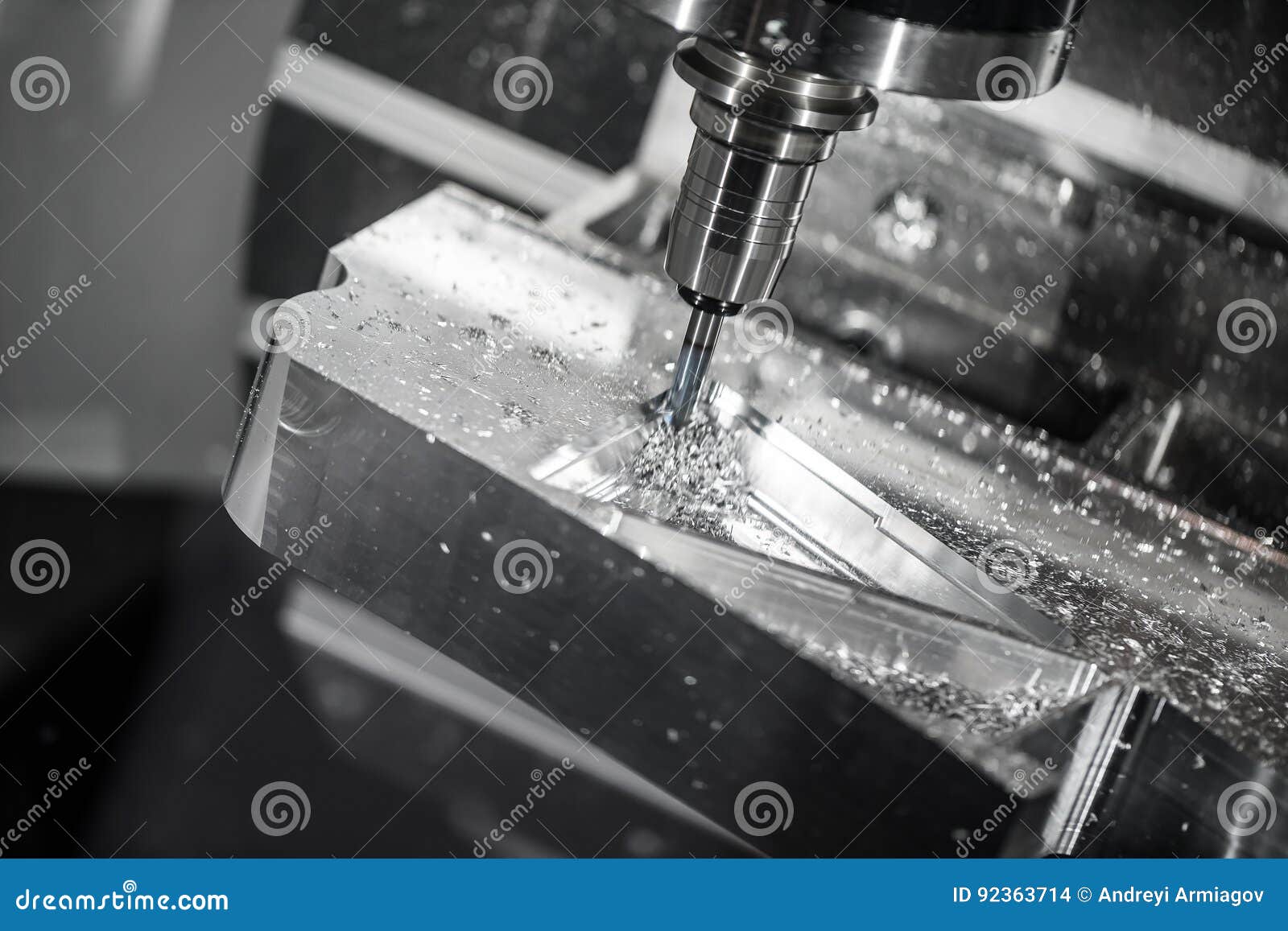 Metalworking CNC Milling Machine. Stock Photo - Image of manufacturing ...