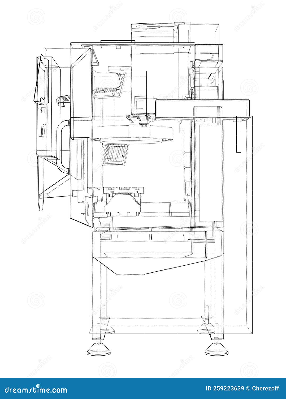 Metalworking CNC Milling Machine. Vector Stock Illustration ...