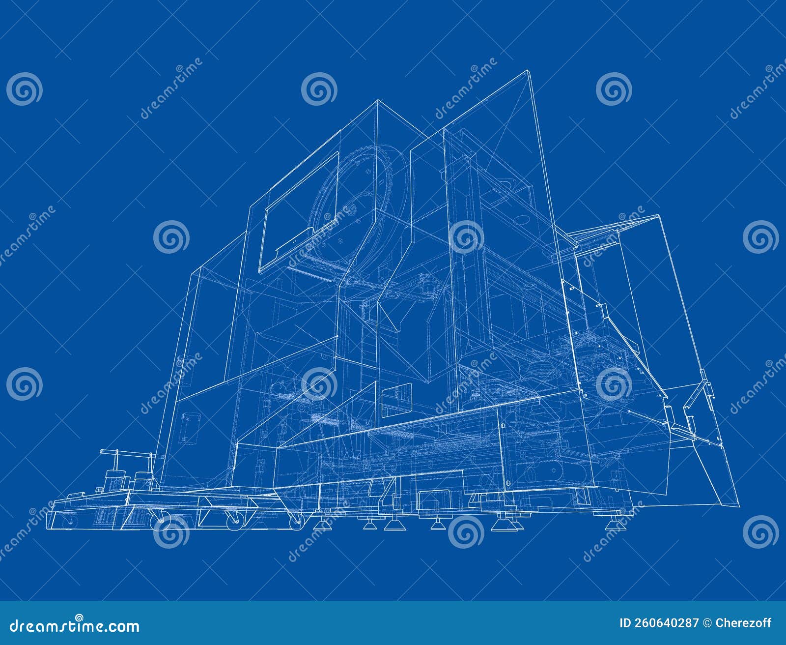 Metalworking CNC Milling Machine. Vector Stock Vector - Illustration of ...