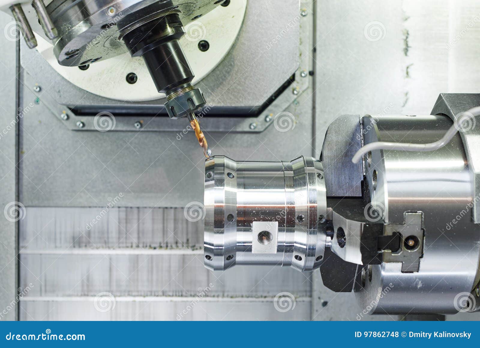 Metalworking Drilling Process Stock Photo - Image of metalwork, sharp ...