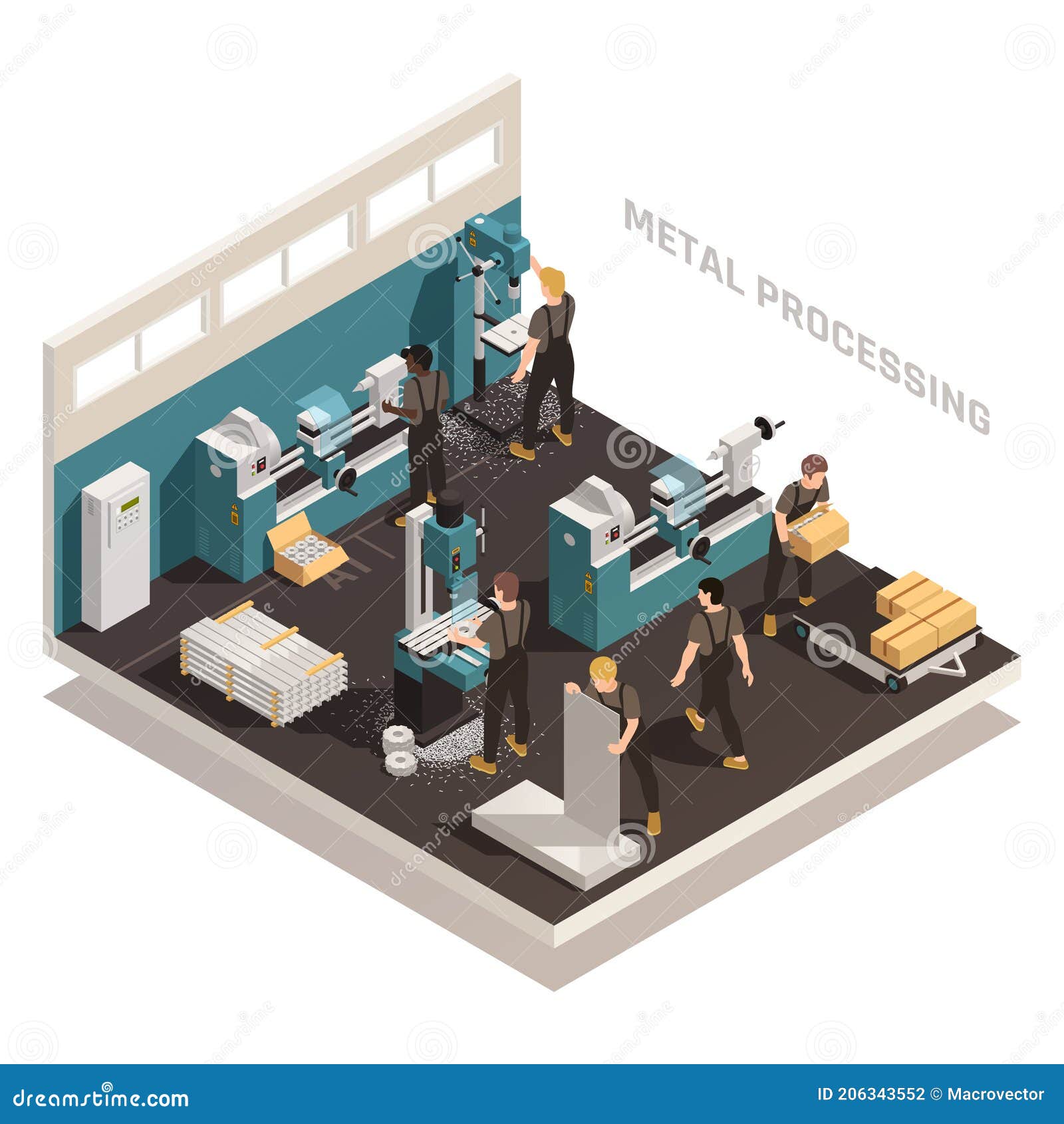 People Milling And Grinding Grains Cartoon Vector | CartoonDealer.com ...