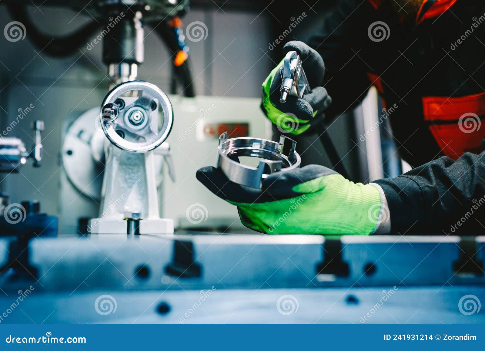 Metalworking Industry Job. CNC Milling Cutting Machine, Operator Worker ...