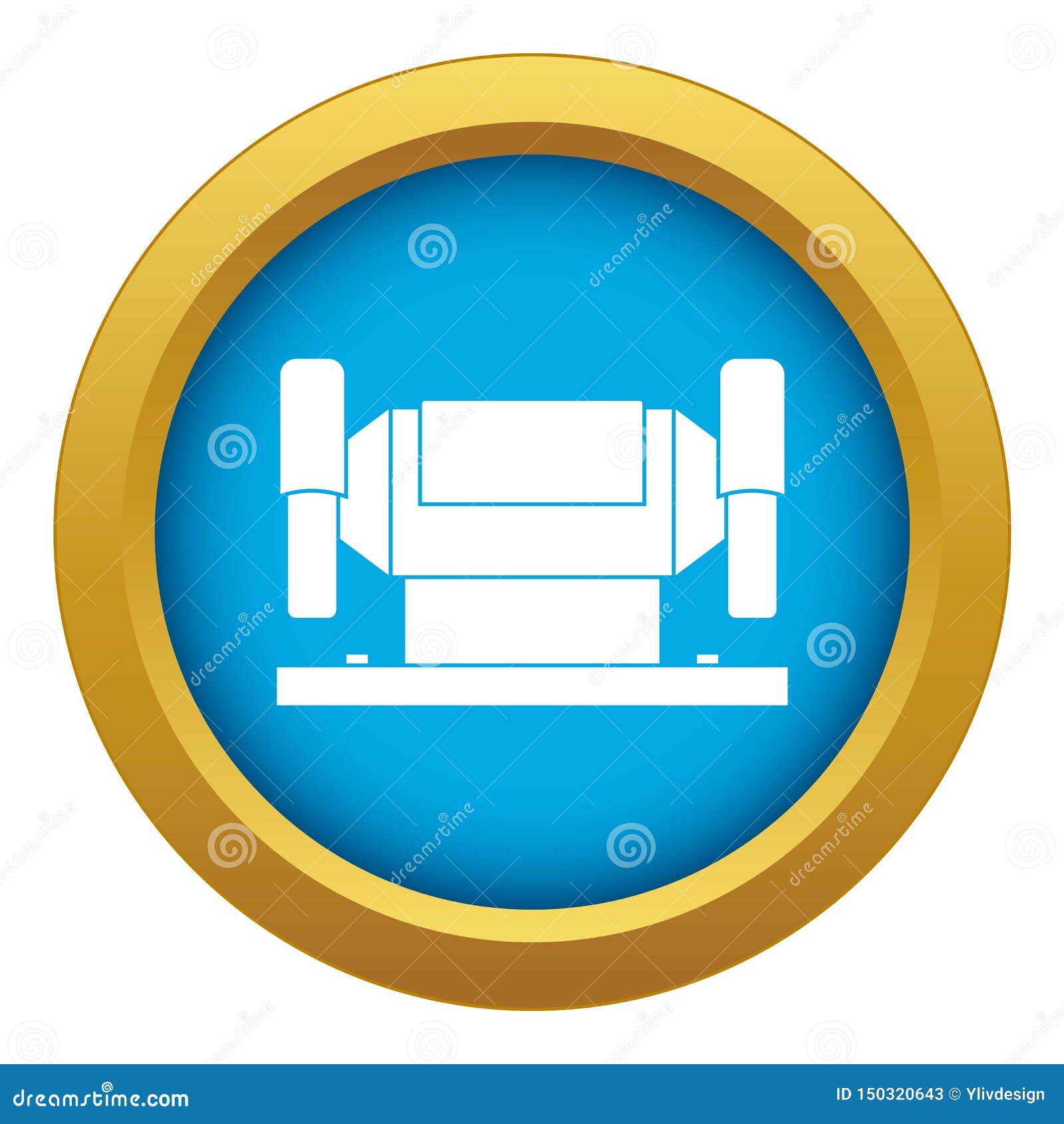 Metalworking Machine Icon Blue Vector Isolated Stock Vector ...