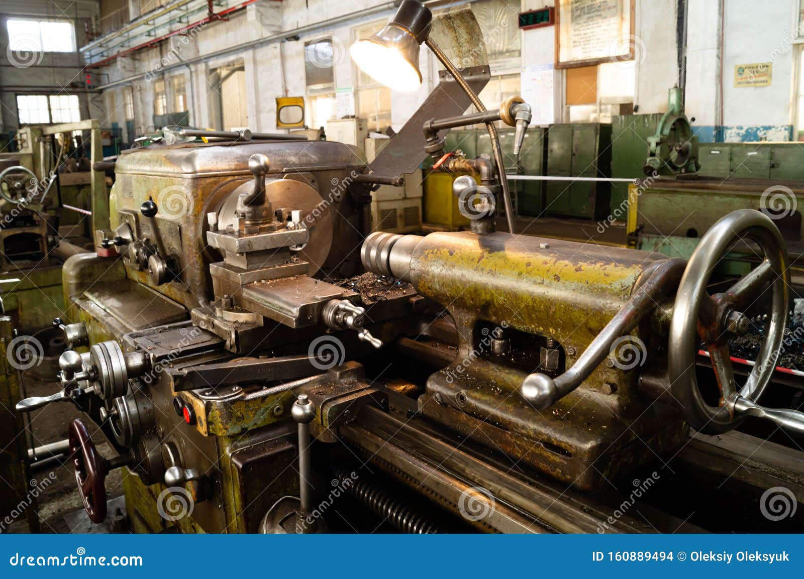 Metalworking Workshop, Metal Processing Machines. Levers of Control of ...