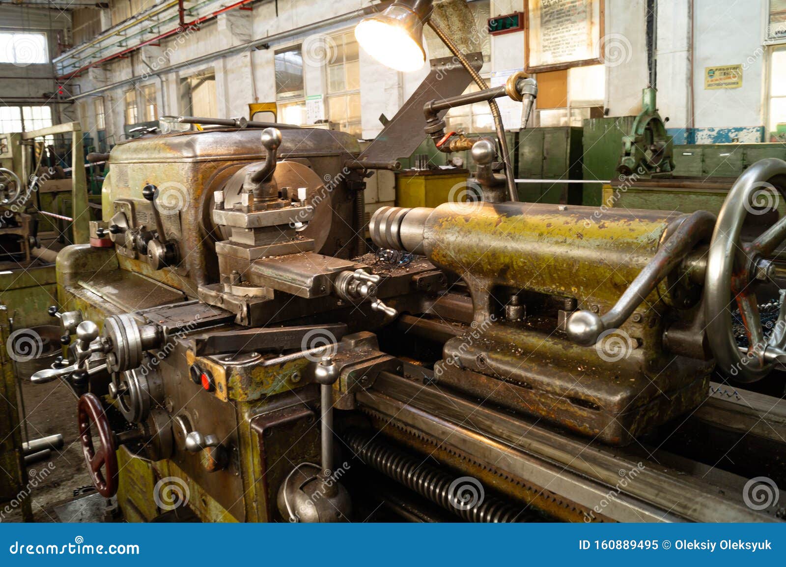 Metalworking Workshop, Metal Processing Machines. Levers of Control of ...