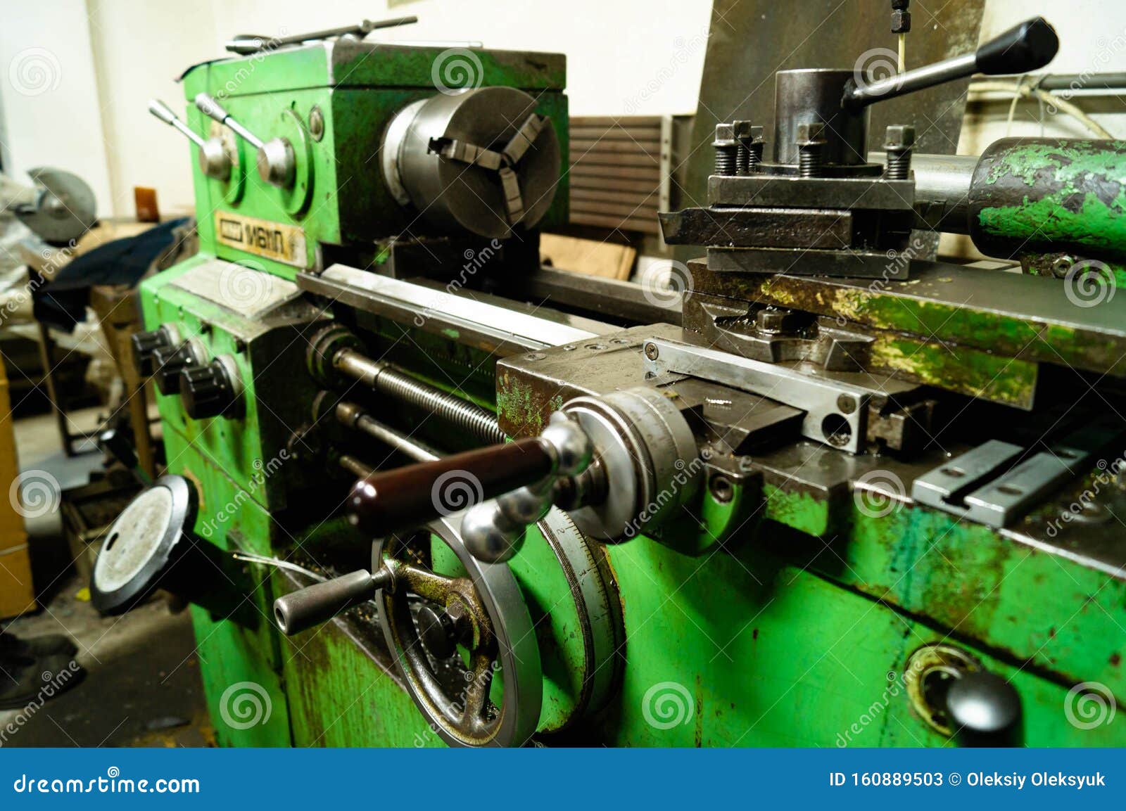 Metalworking Workshop, Metal Processing Machines. Levers of Control of ...