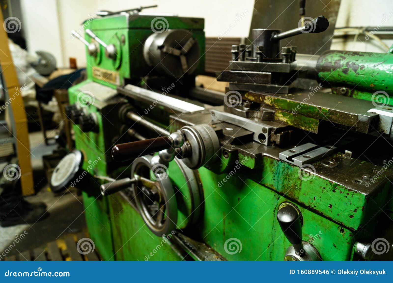 Metalworking Workshop, Metal Processing Machines. Levers of Control of ...