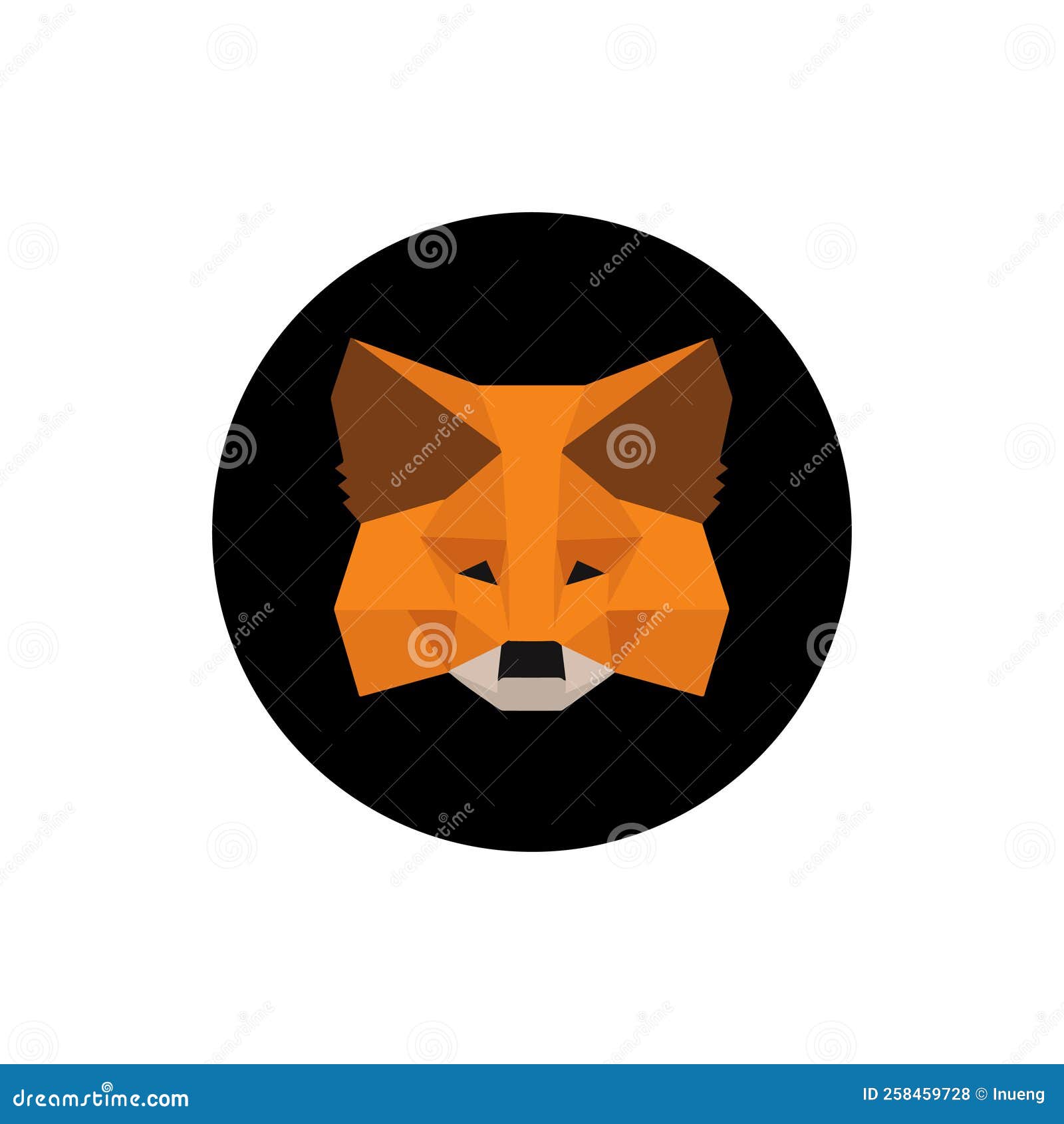 MetaMask Logo Crypto Wallet For Defi, Web3 Dapps And NFTs Isolated On ...