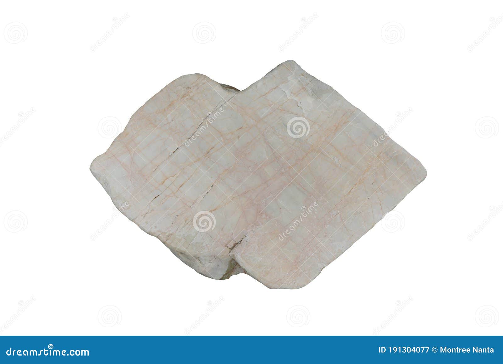 A Metamorphic Marble Rock Isolated on a White Background. Stock Image ...