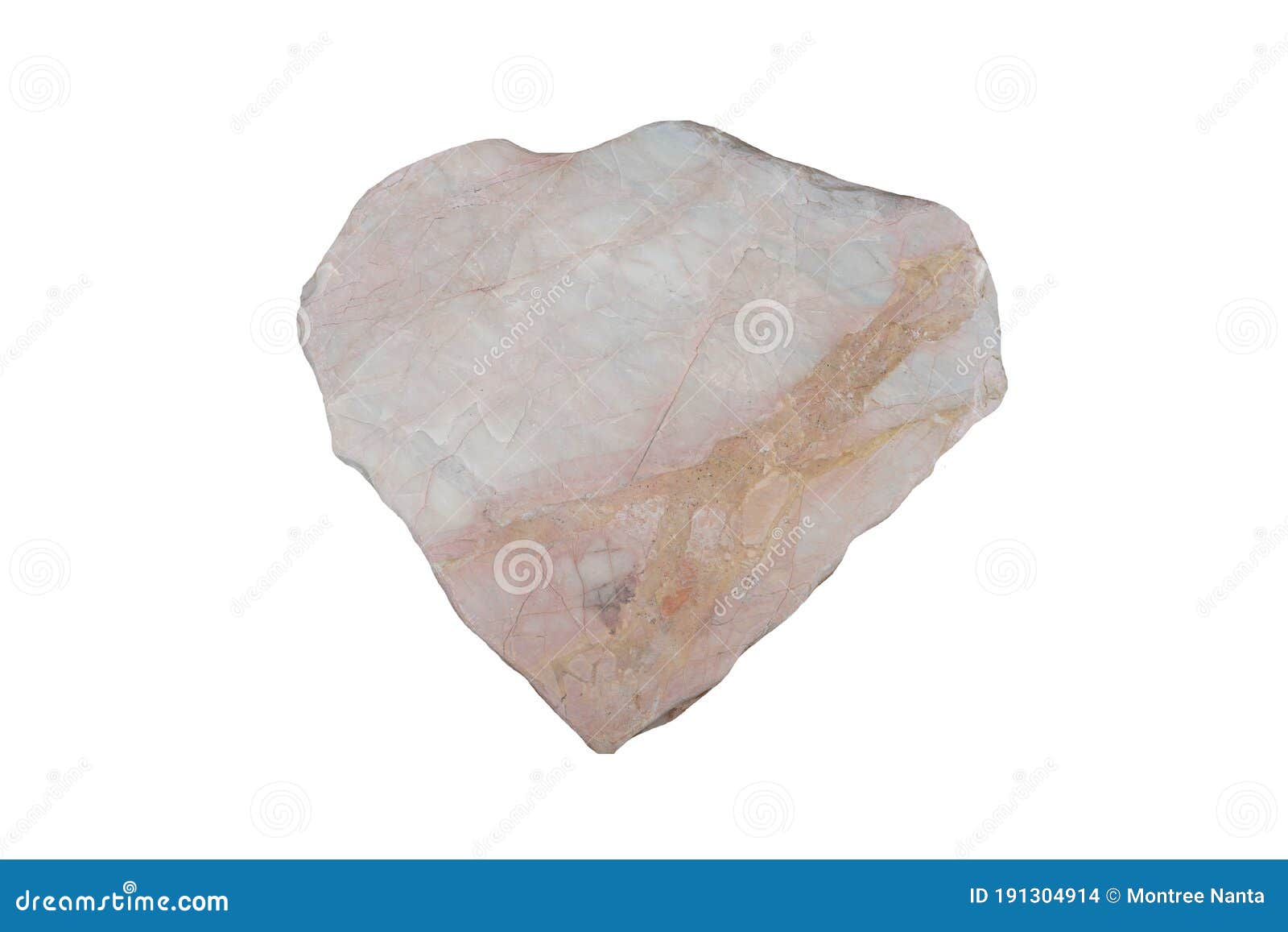 A Metamorphic Marble Rock Isolated on a White Background. Stock Photo ...