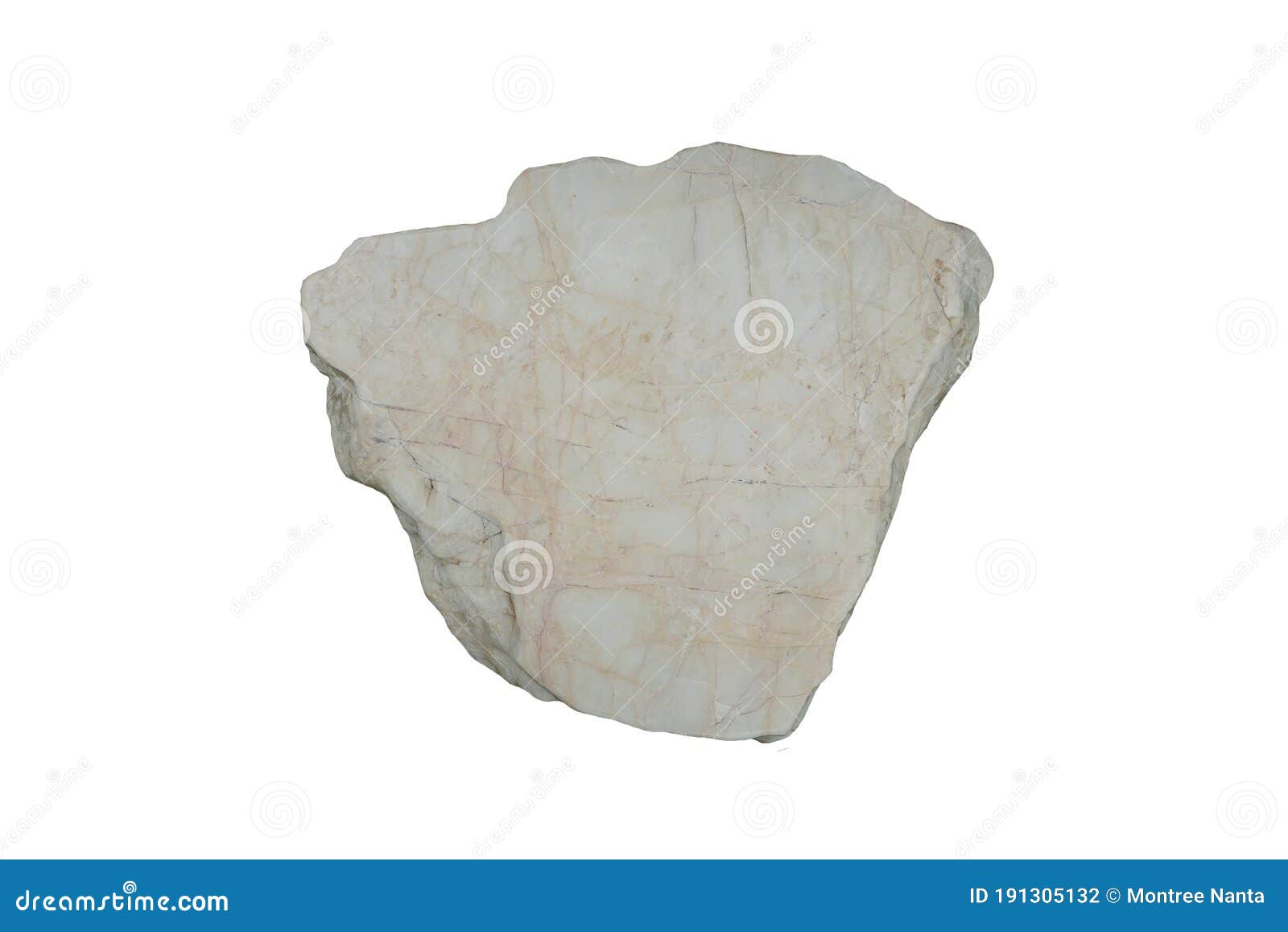 A Metamorphic Marble Rock Isolated on a White Background. Stock Photo ...